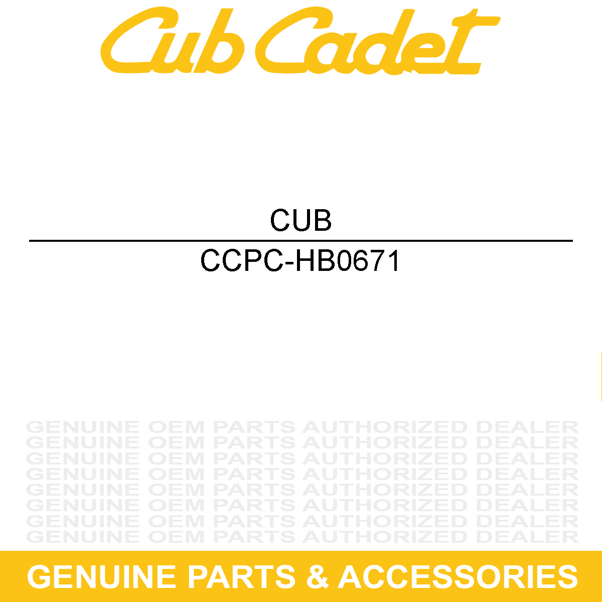CUB CADET PC-HB0671 Vac Kit Hardware Pack Triple Power Bagger Assist ...