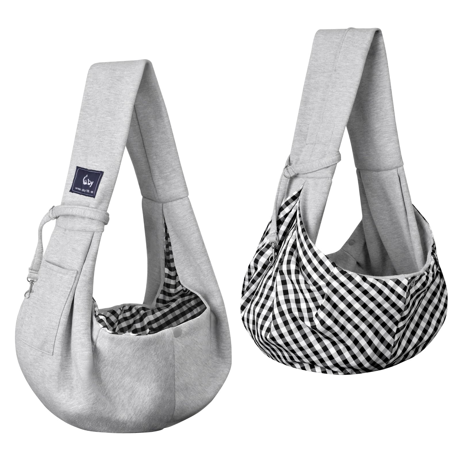 CUBY Dog and Cat Sling Carrier - Hands Free Reversible Pet Papoose Bag ...