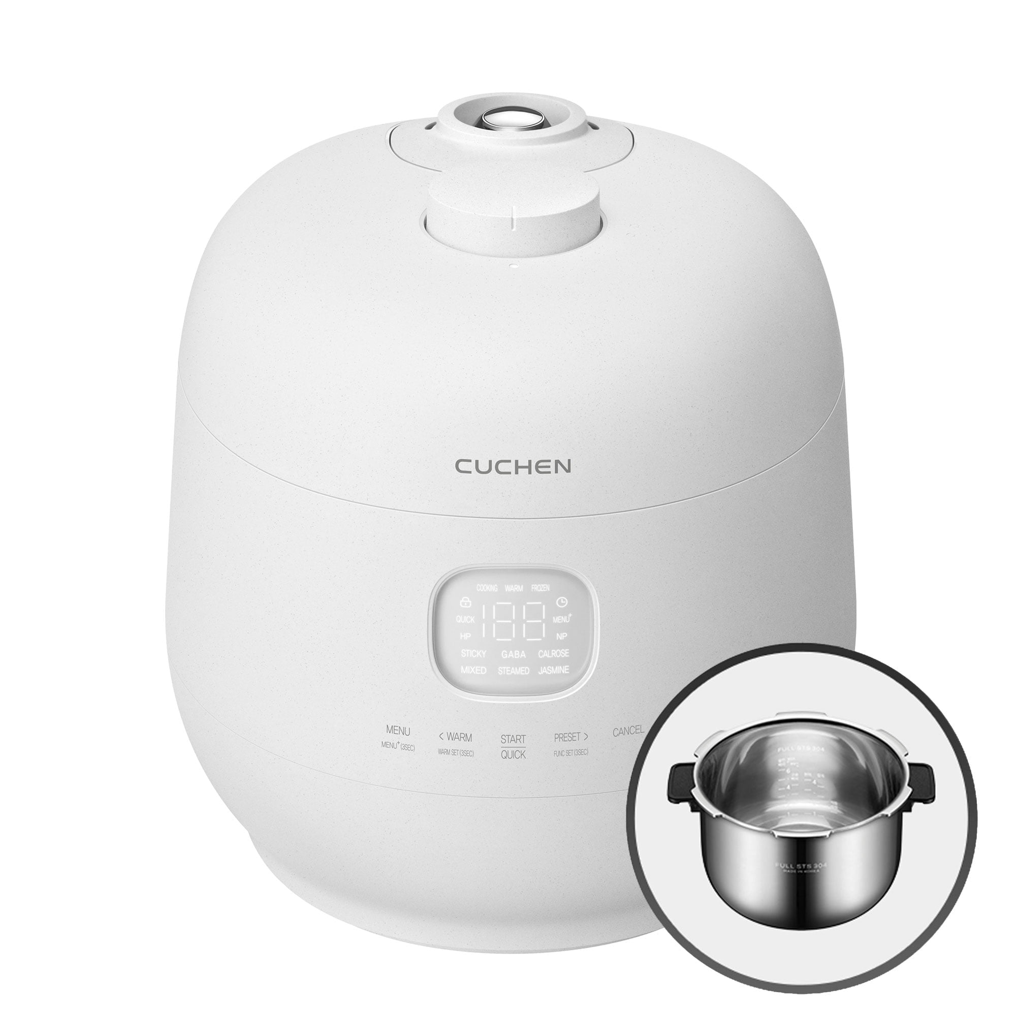 CUCHEN 6 Cup Induction Heating Rice Cooker, Dual Pressure, Stainless ...