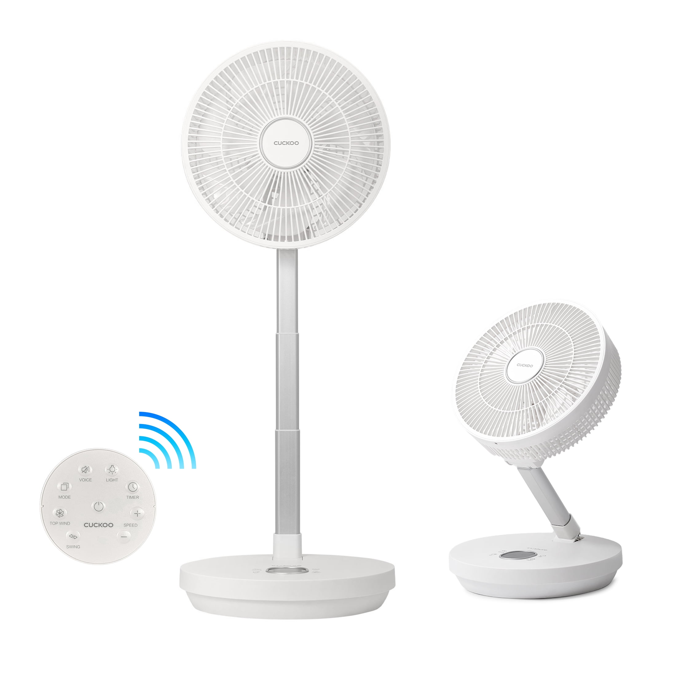 CUCKOO CF-ECL1010WH Cordless Portable Folding Air Circulator w/ BLDC ...