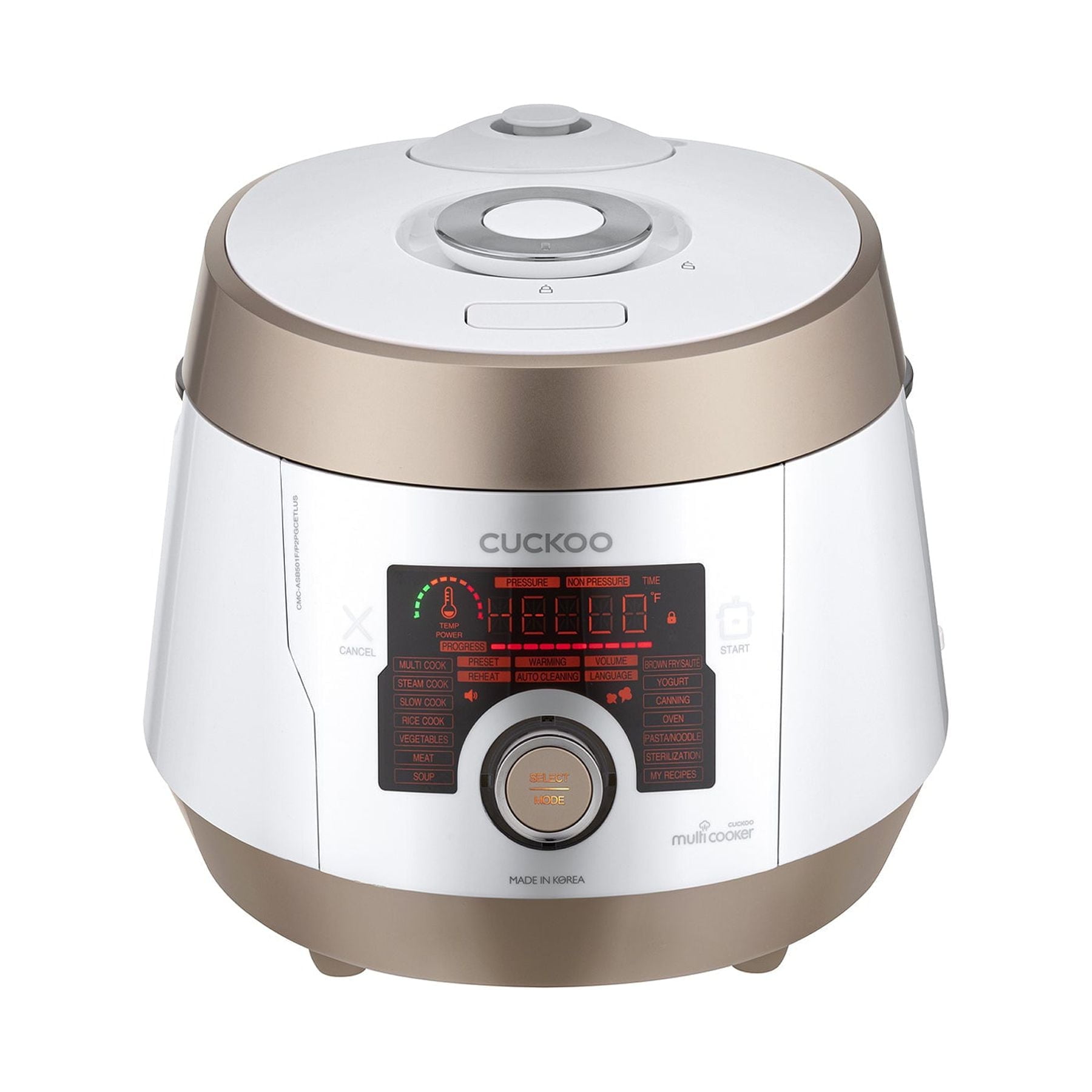 CUCKOO CMC-ASB501F 5-Quart 8-in-1 Standard Multi-Pressure Cooker with 2 ...