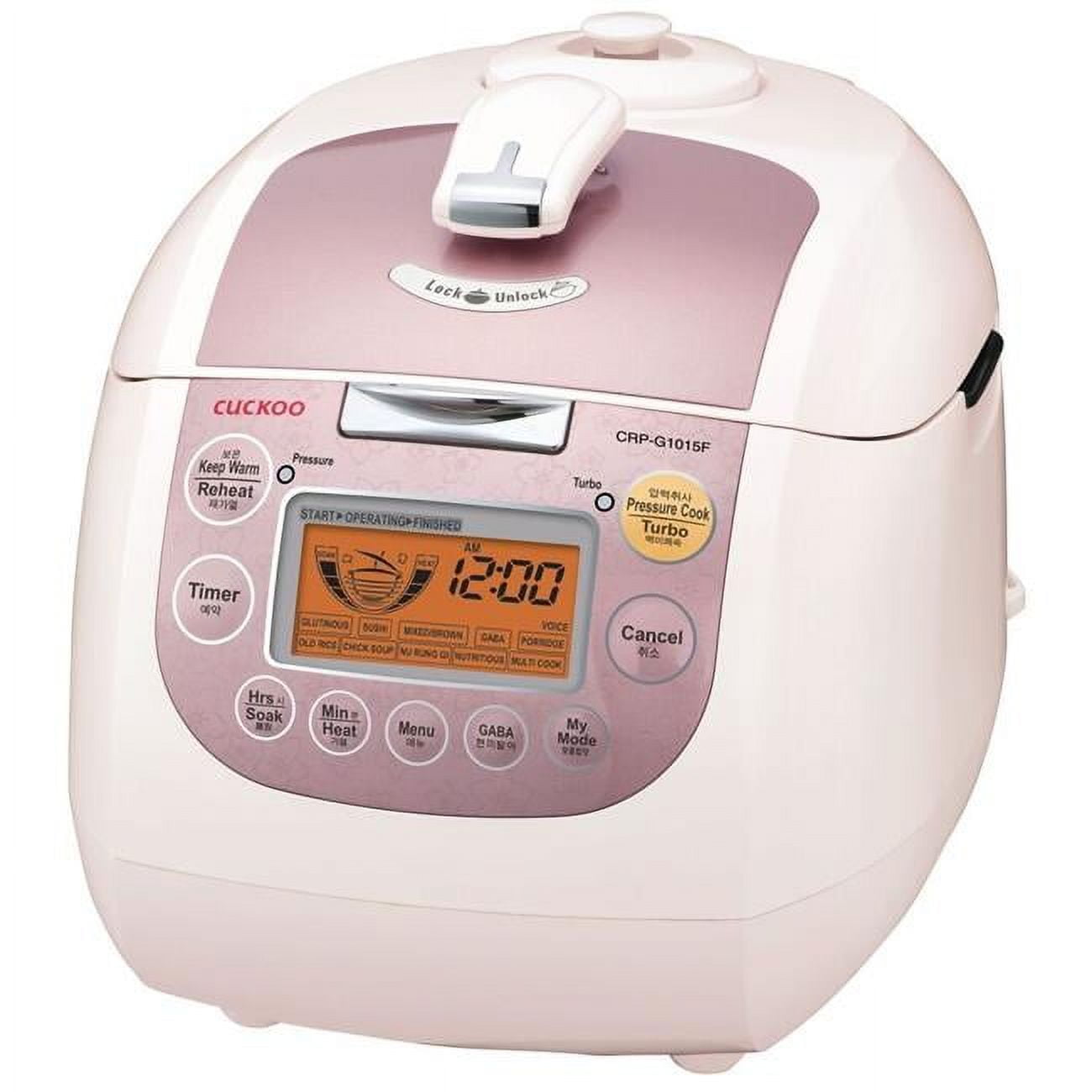 CUCKOO CRP-G1015F 10 Cup Electric Pressure Rice Cooker, 120V - Pink ...