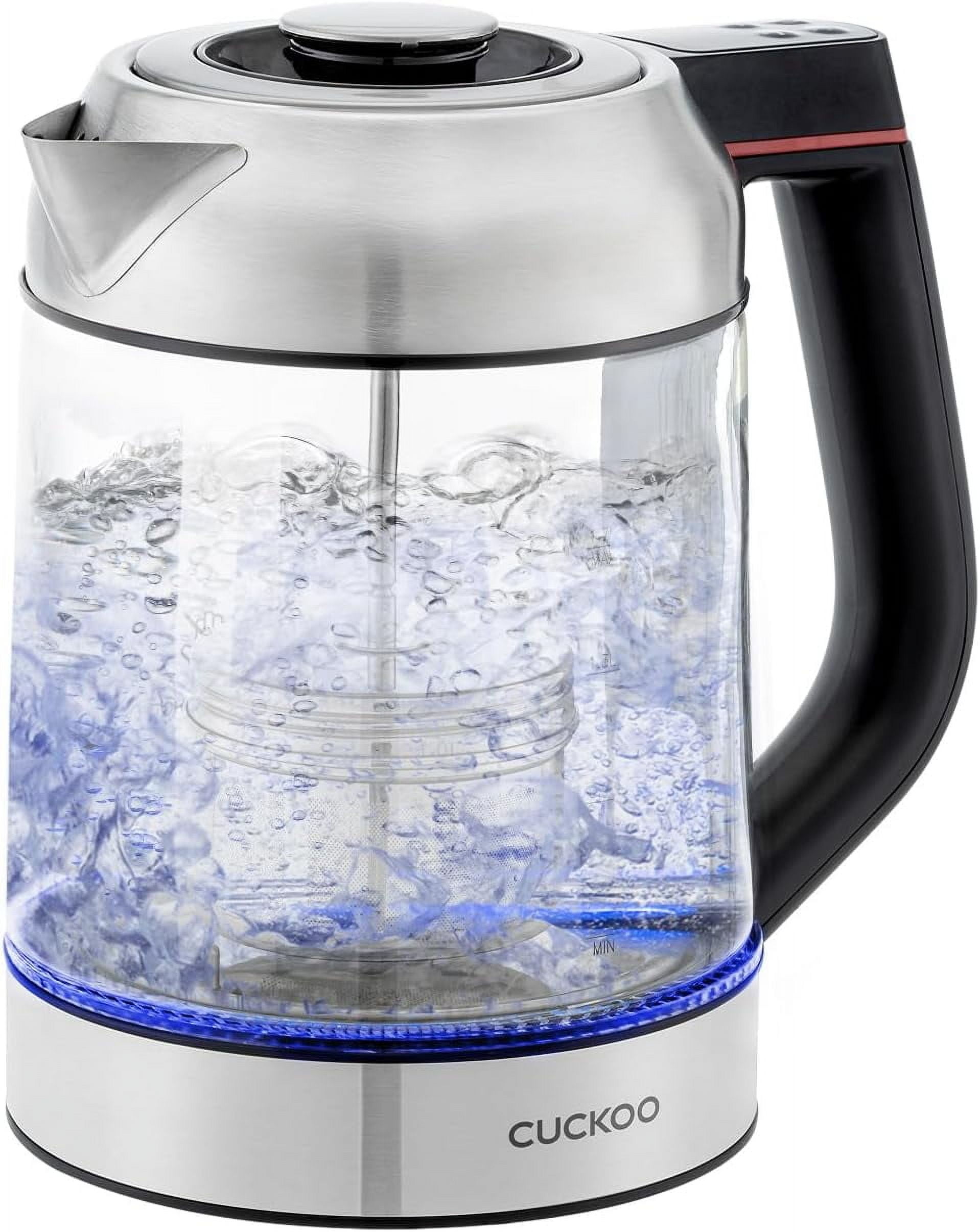 CUCKOO Electric Tea Kettle with Infuser, Glass Electric Kettle with ...