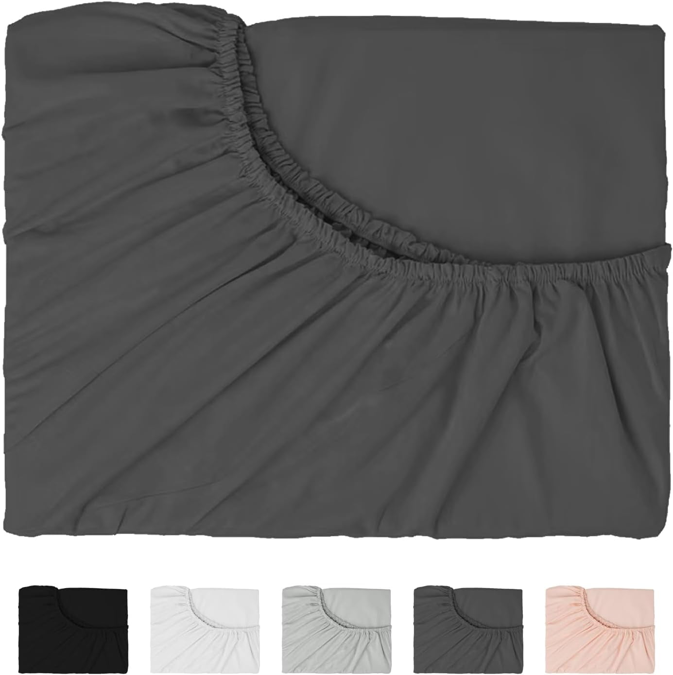 CUDUCA-100% Microfiber Ultra Soft 78"x80" King Size Fitted Sheet Only ...
