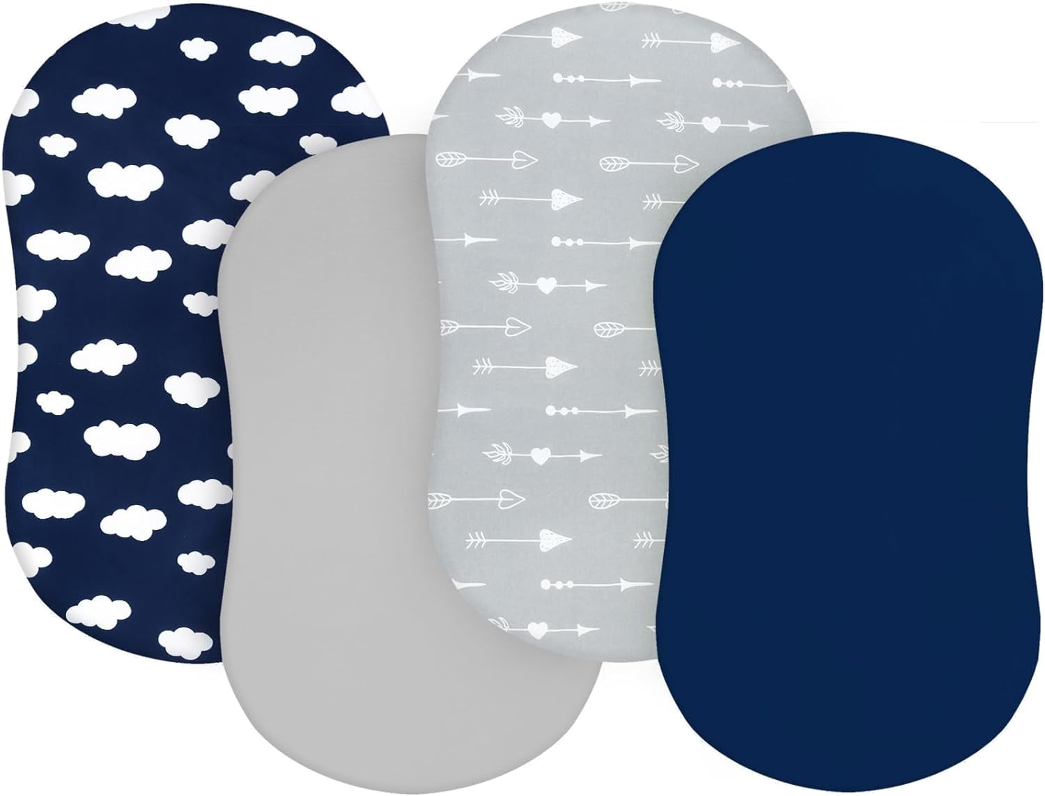 CUDUCA-Baby Bassinet Sheets 4 Pack Compatible with Halo Bassinest ...