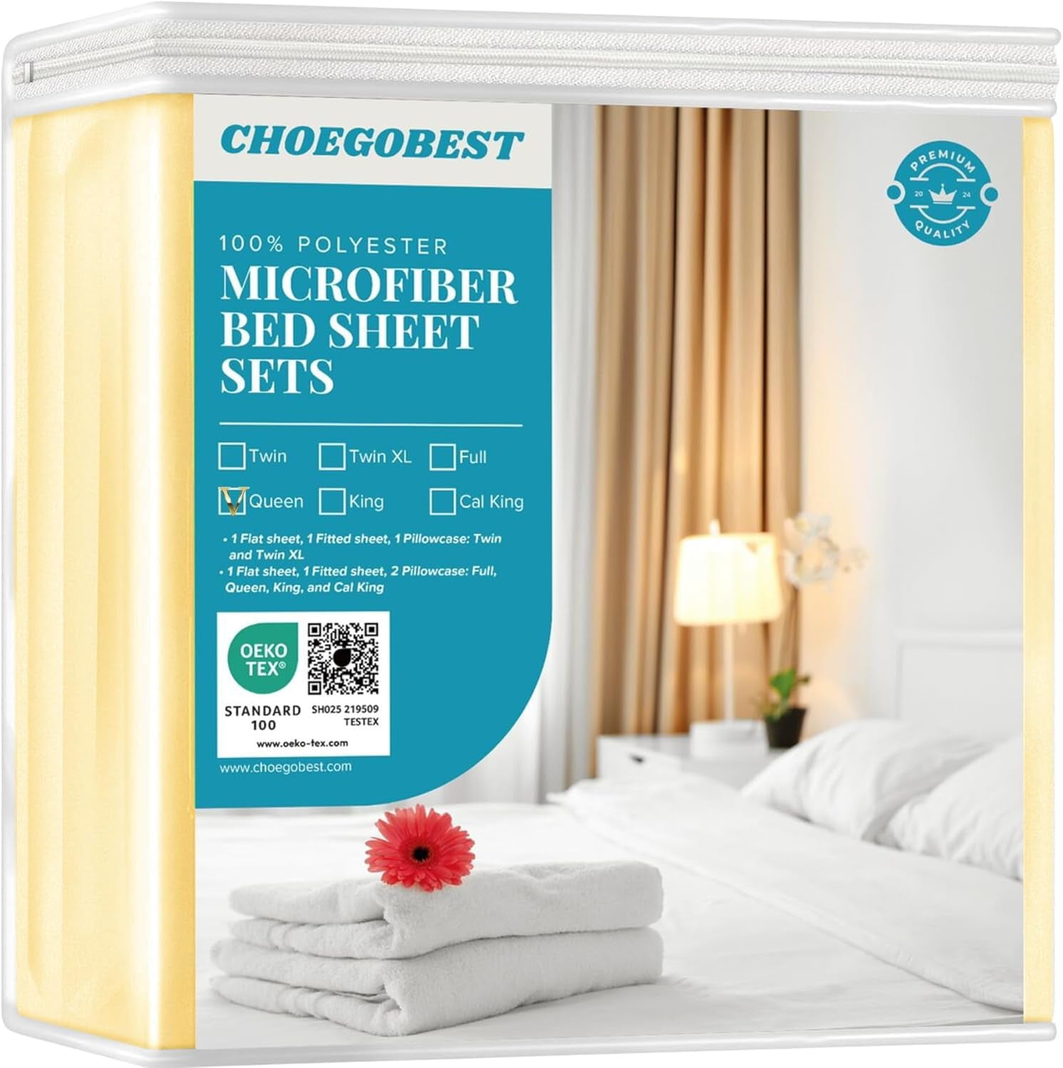 CUDUCA-Easy Care Luxury Microfiber Extra Soft and Cooling Bed Sheet Set ...