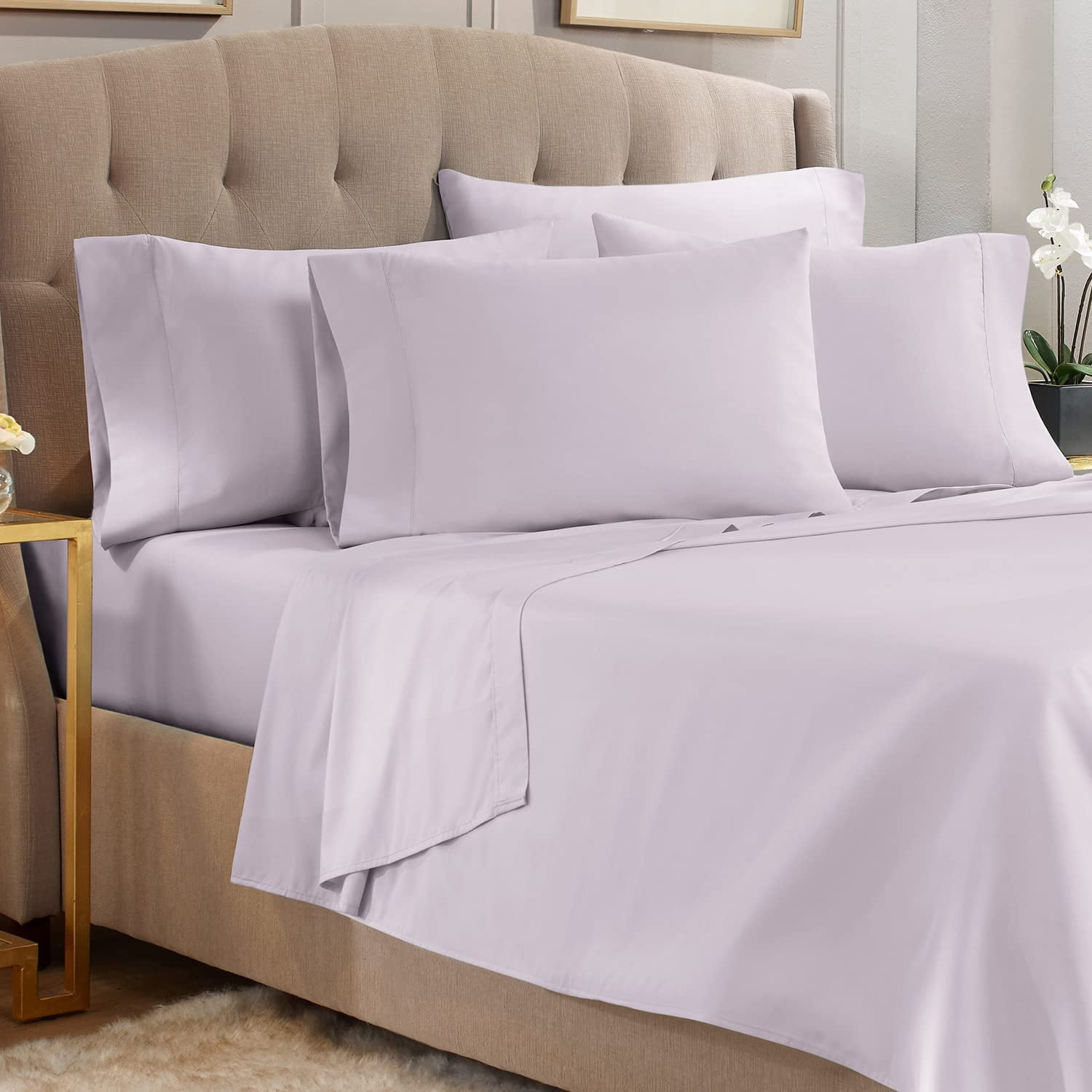 CUDUCA-Empyrean King Size Sheets Set - 110 GSM 6 Piece King Sheets, Bed ...