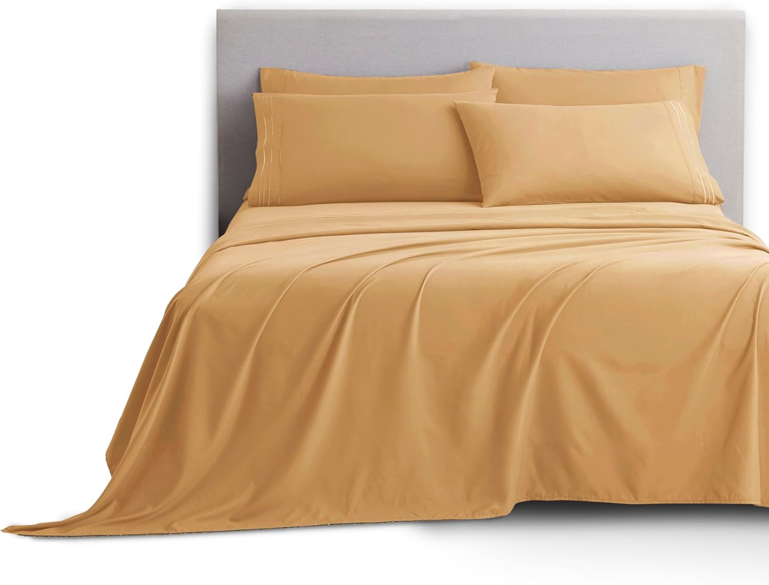 CUDUCA-King Sheets, 6 Piece Set - Hotel Luxury Sheets for King Size Bed ...
