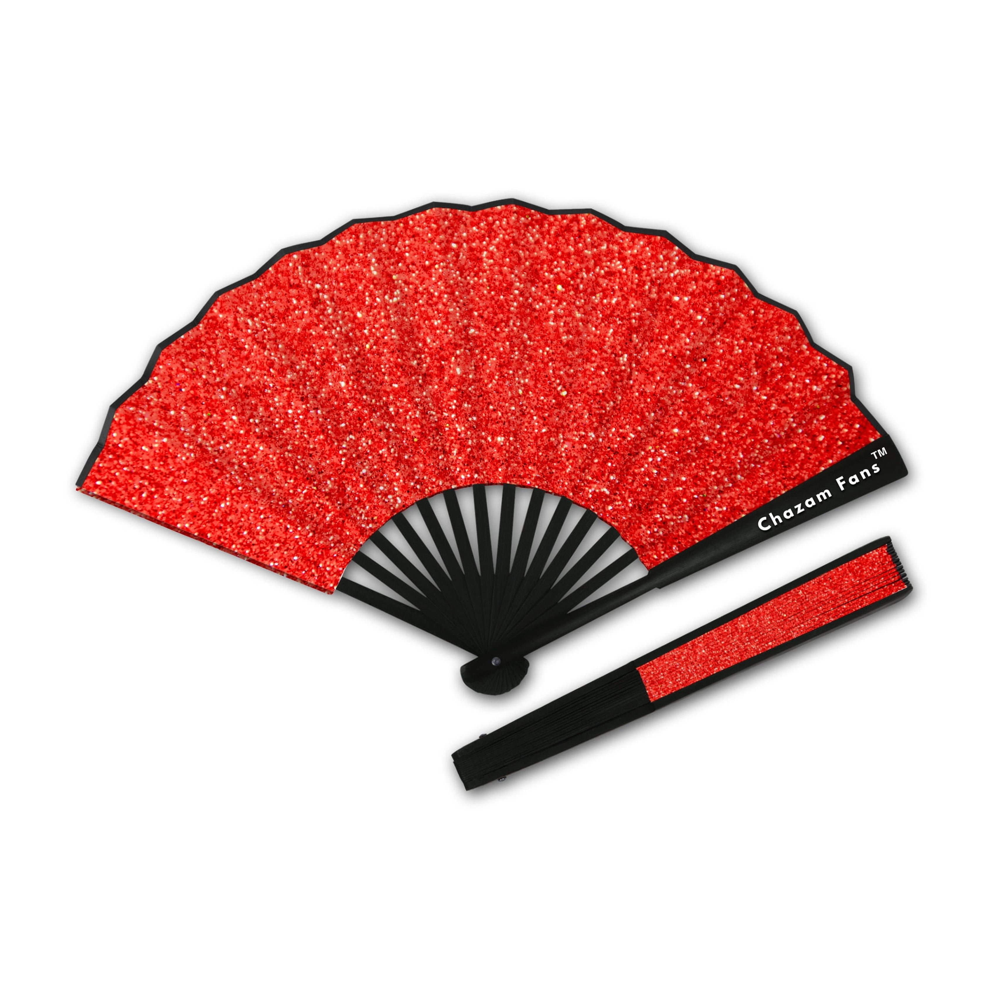 “CUFF IT” Red Mini Sparkled Luxury Fan by Chazam Fans™ - Walmart.com