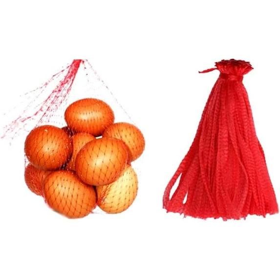 CUGBO 200Pcs 19 Inch Mesh Produce Bag Reusable Net Bag Nylon Fruits ...