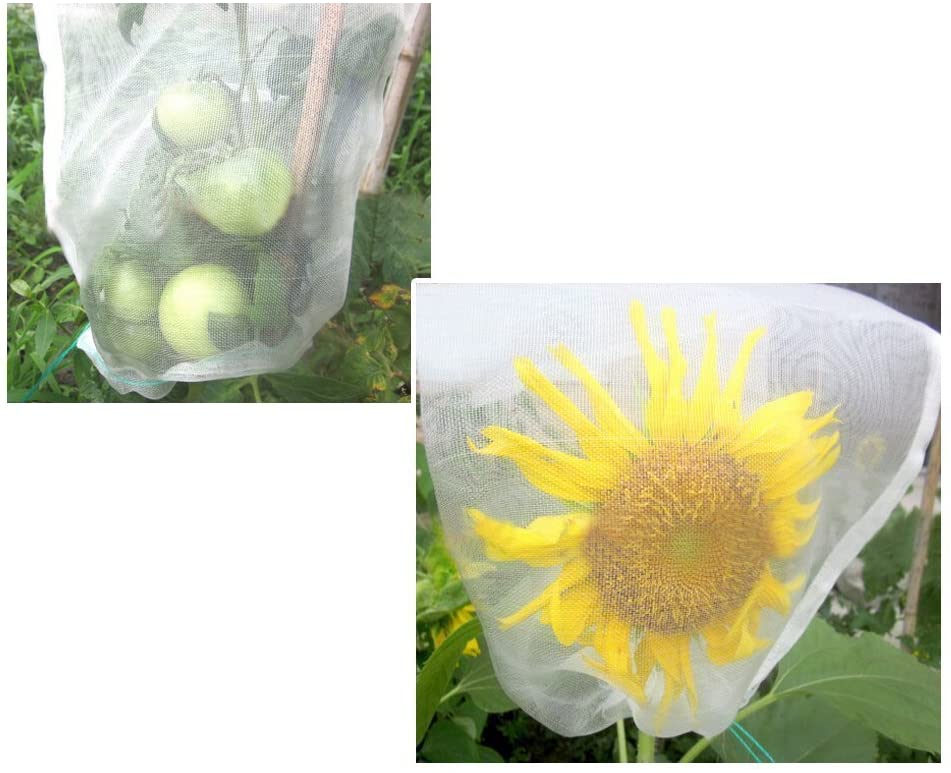 CUGBO 2Pcs Insects Mosquito Net Barrier Bug Bag, Nylon Mesh Garden ...