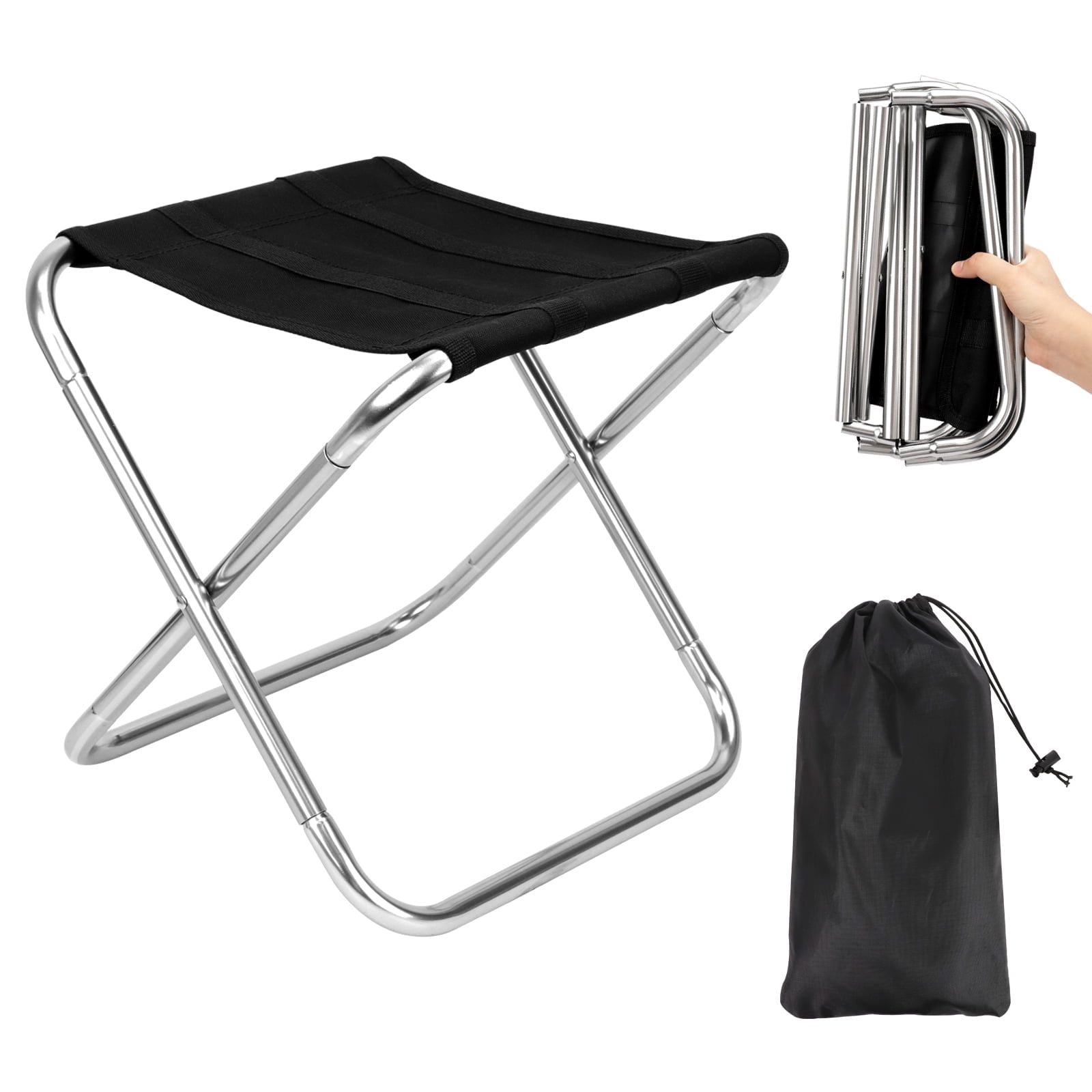 CUGBO Mini Portable Outdoor Folding Stool, Lightweight Camp Chair for ...