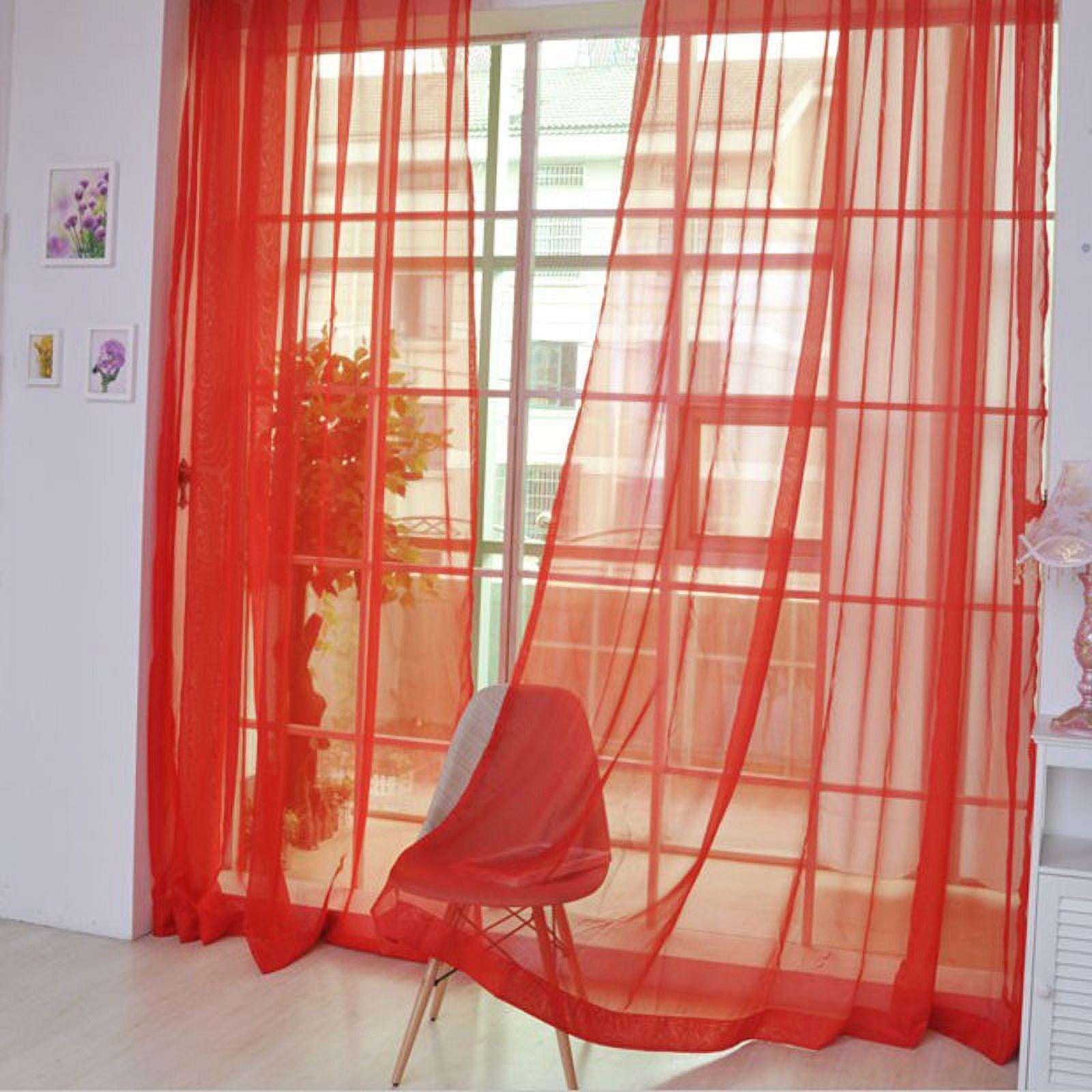 CUH - Basic Rod Pocket Sheer Voile Window Curtain Panels - Assorted ...