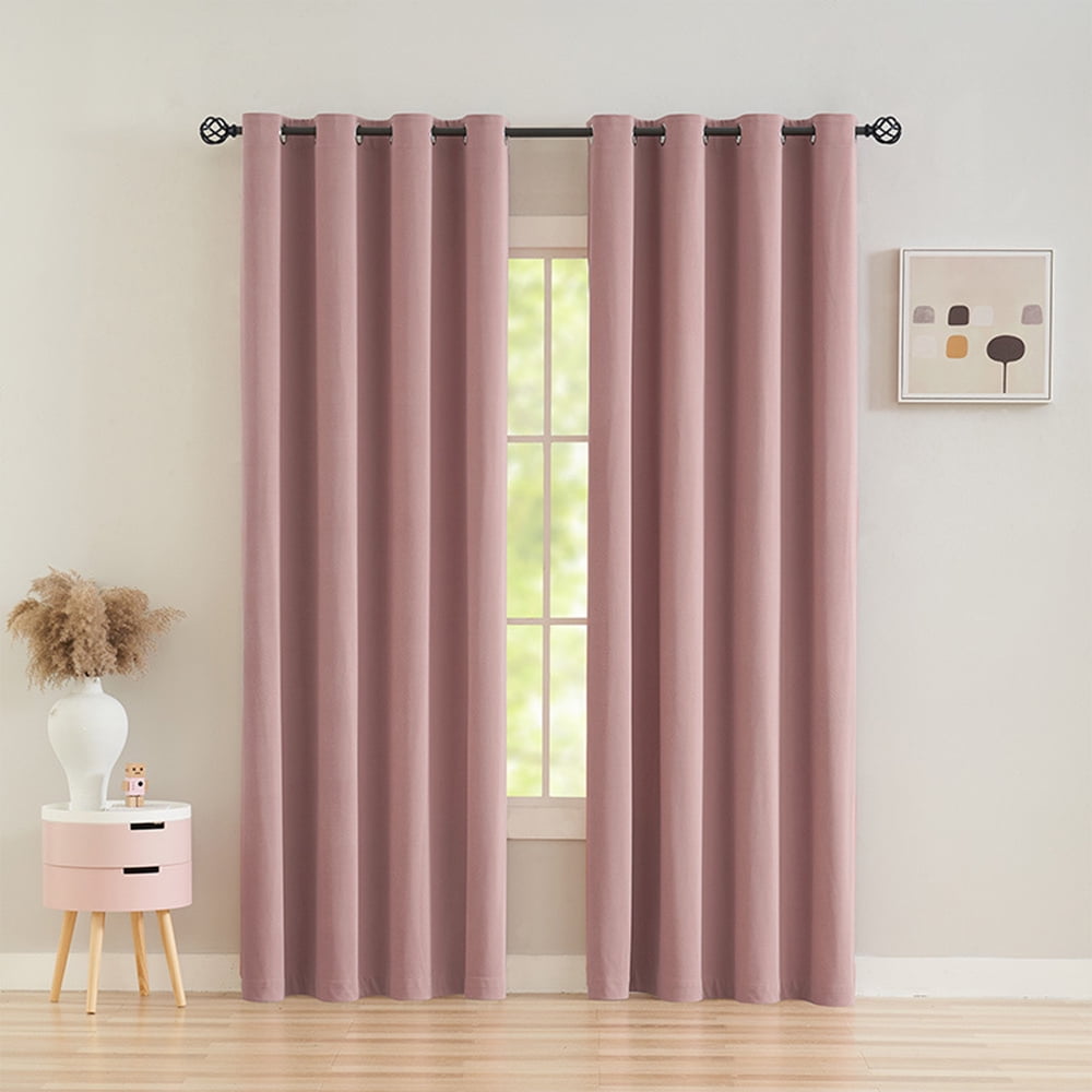 CUH Blackout Solid UV Protection Window Curtain Thick Room Panel Drapes ...