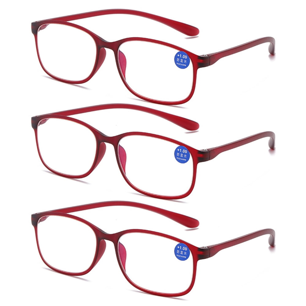 CUH Mens Womens Portable Vision Care Eyeglasses High-Definition 3 Pack ...