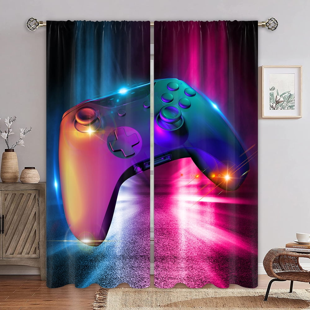 CUH Teens Gamepad Curtains for Bedroom, Video Game Window Curtains Kids ...