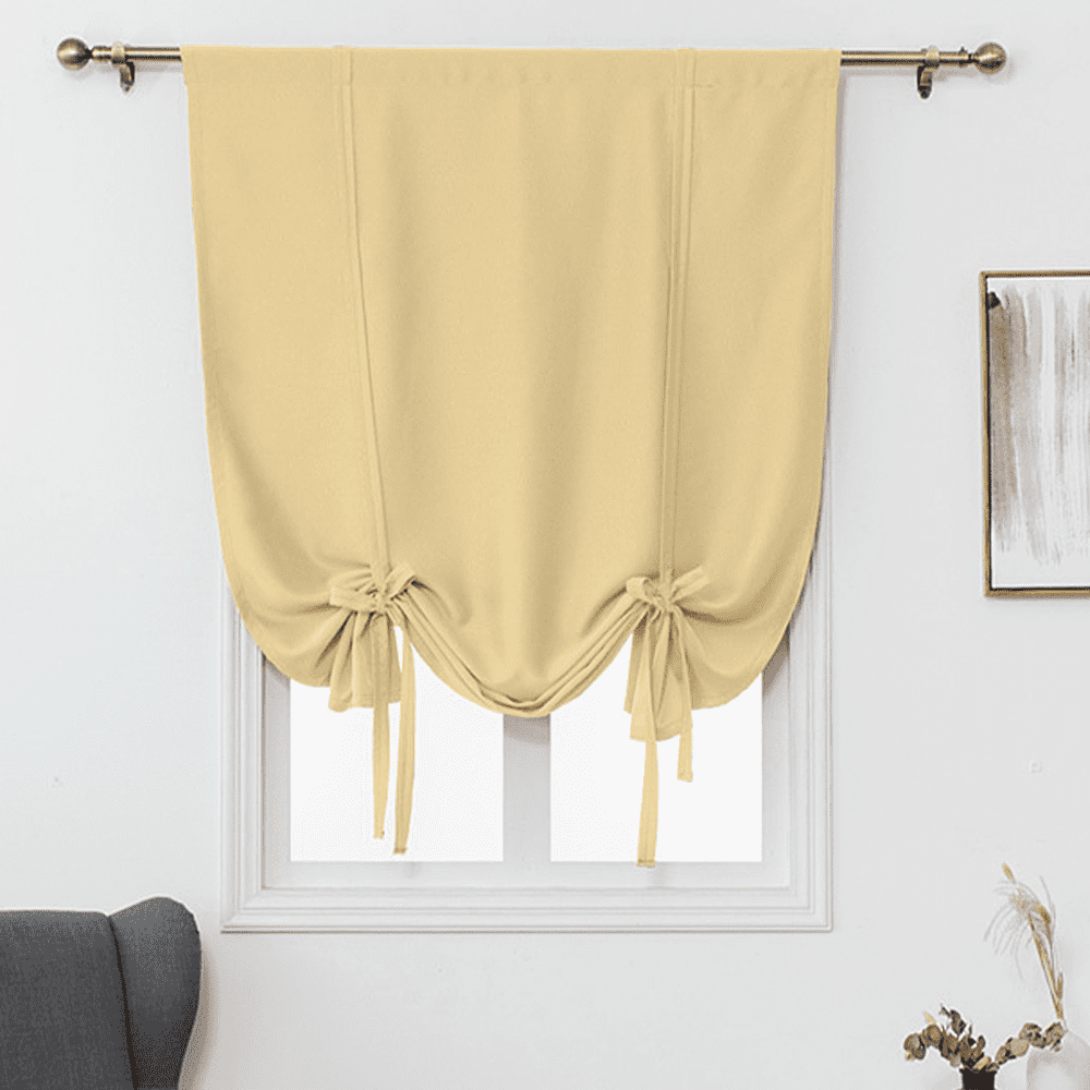CUH Thermal Insulated Blackout Curtain - Bathroom Roman Curtain Beige ...