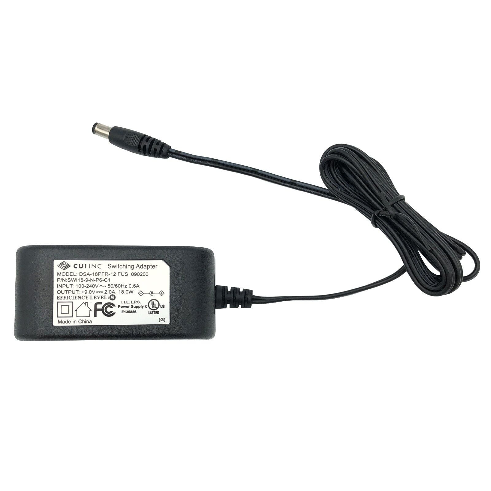 CUI Switching Power Adapter DSA-18PFR-12 FUS 090200 OEM 9V 2A - Walmart.com