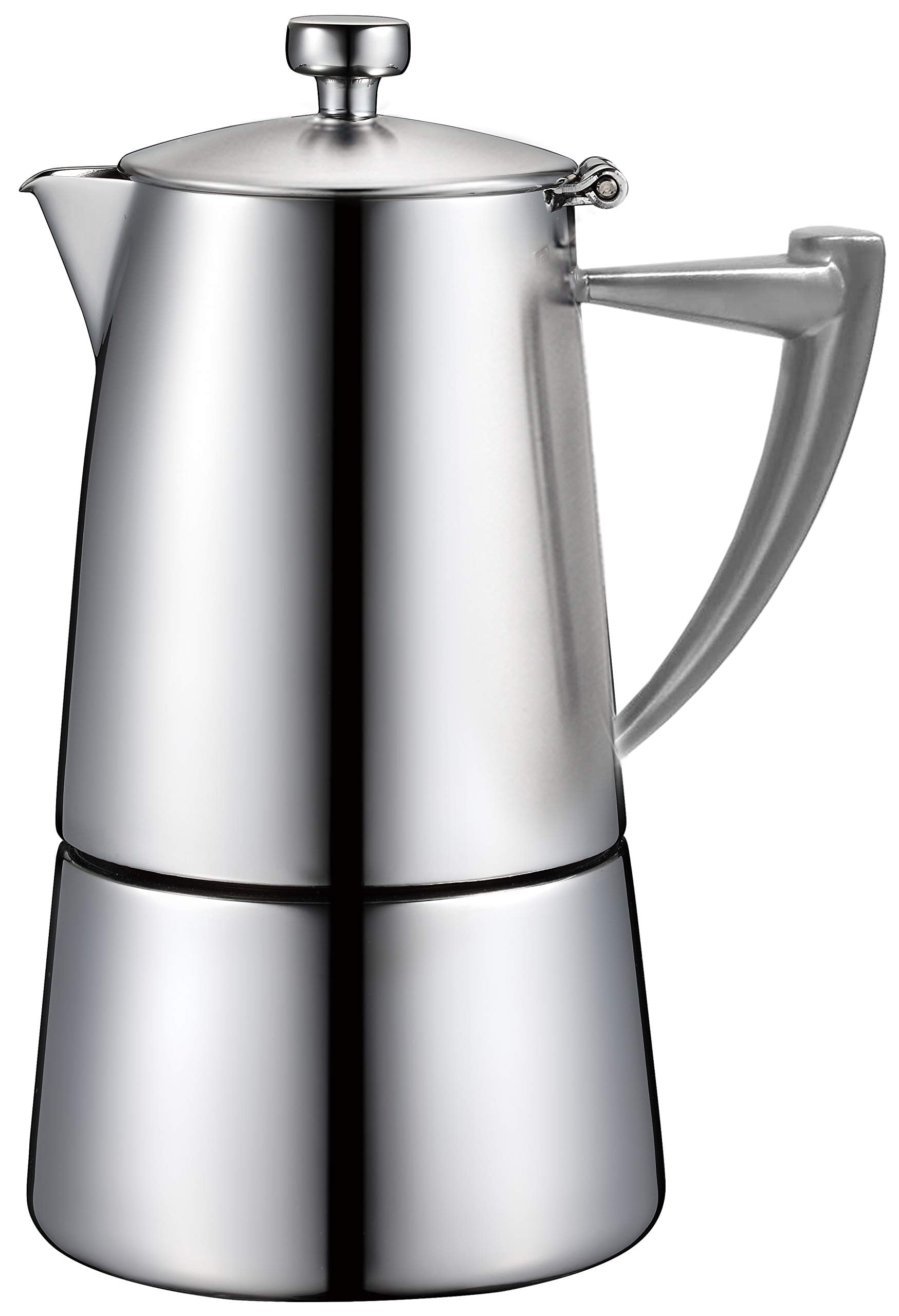 CUISINOX Roma Satin Stainless Steel Moka Pot Stovetop Espresso Maker ...