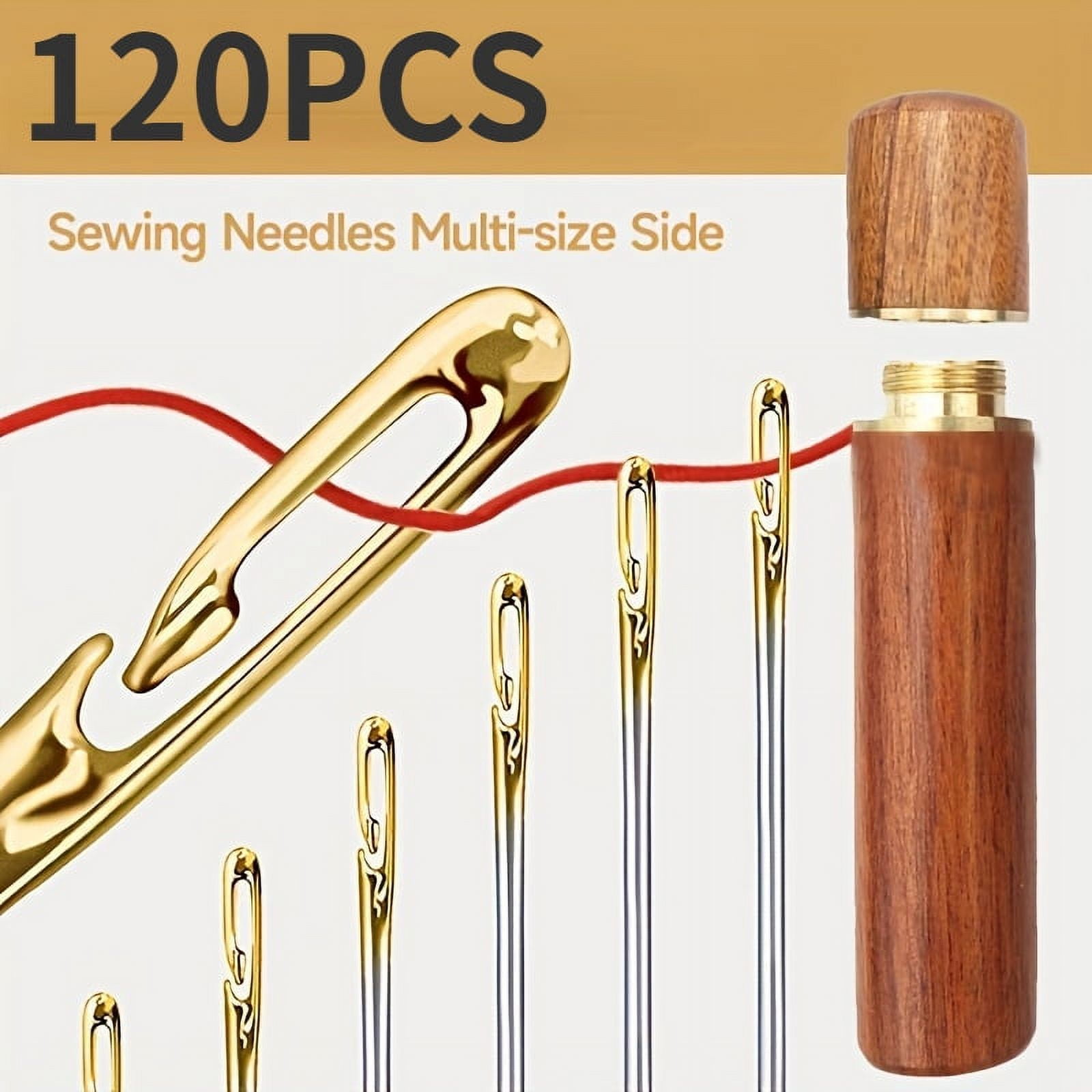 CUITING 120-piece 120-Piece Stainless Steel Sewing Needles Easy ...