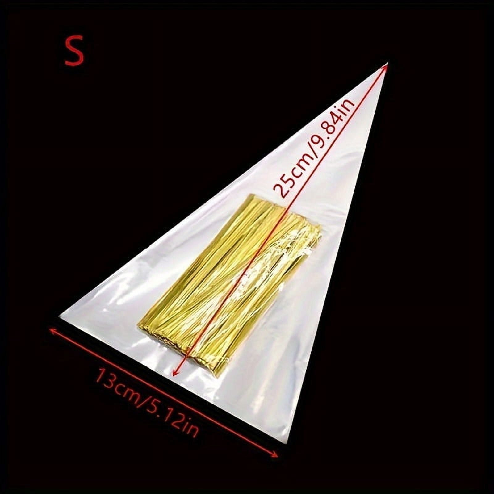 CUITING 50pcs Transparent Triangle Candy Packaging Bag Party Popcorn ...