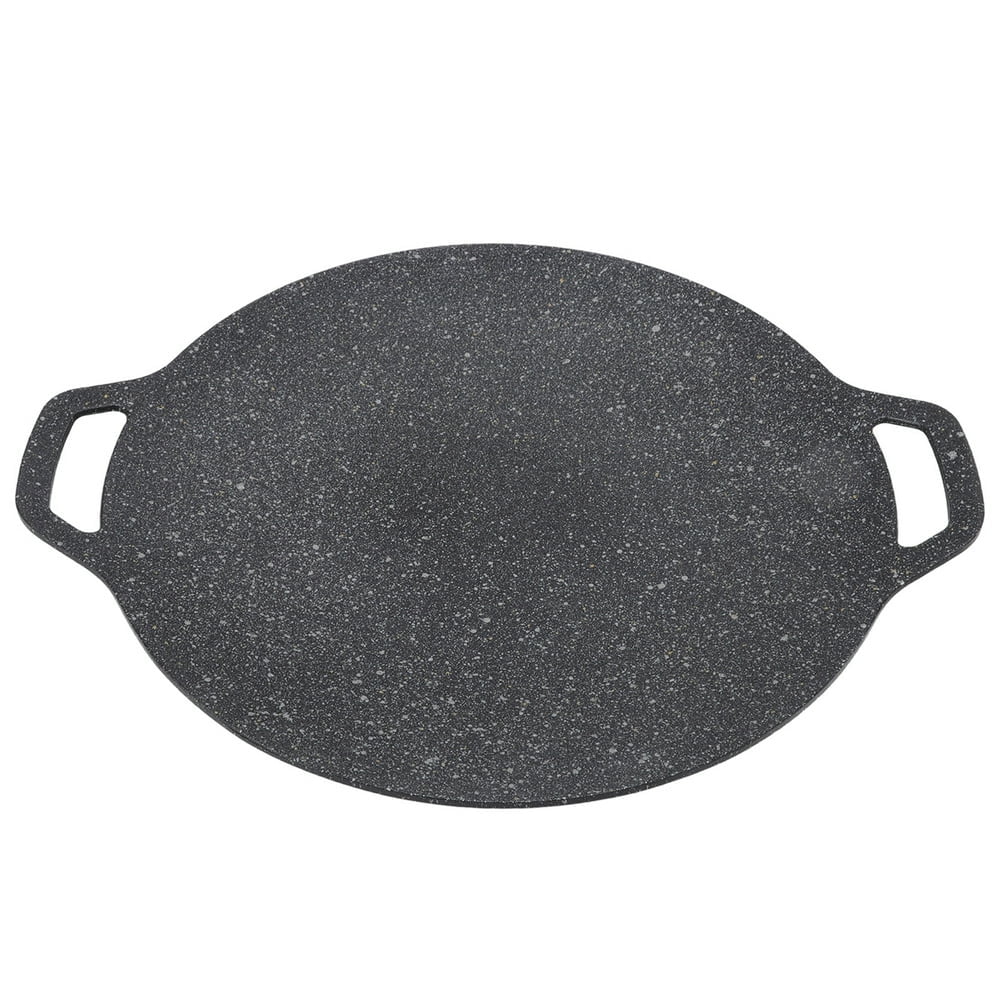 CUITING BBQ Grill Pan Camping BBQ Pan Aluminum BBQ Pan Round Shape High ...