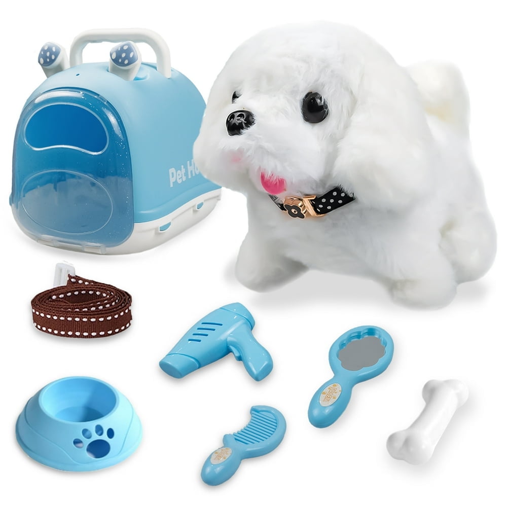 CUITING Caunedy Pet Care Play Set Little Plush Yellow Dog Grooming Toys ...