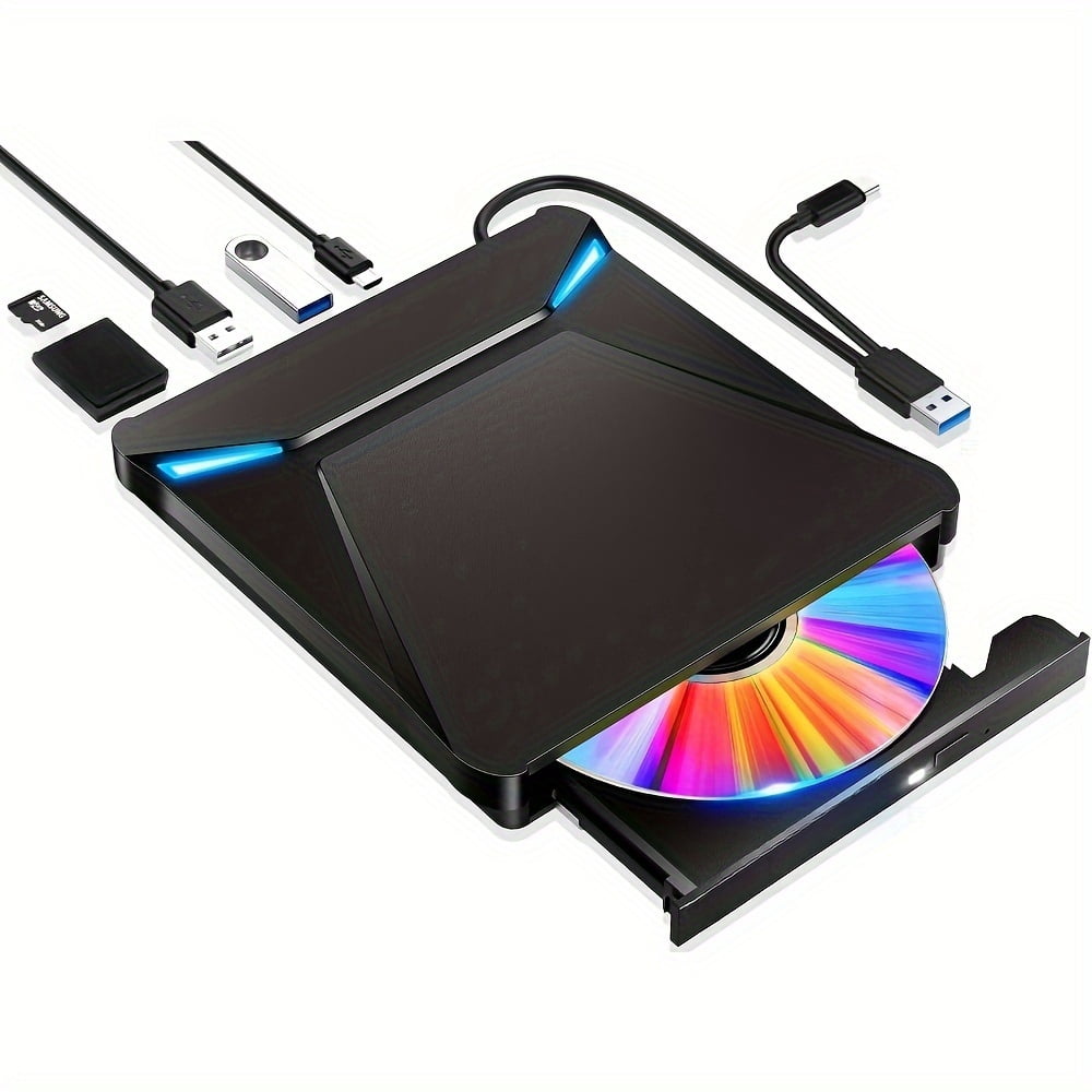 CUITING DVD Drive External 6In1 New Model Multifunctional USB3.0 CD/DVD ...