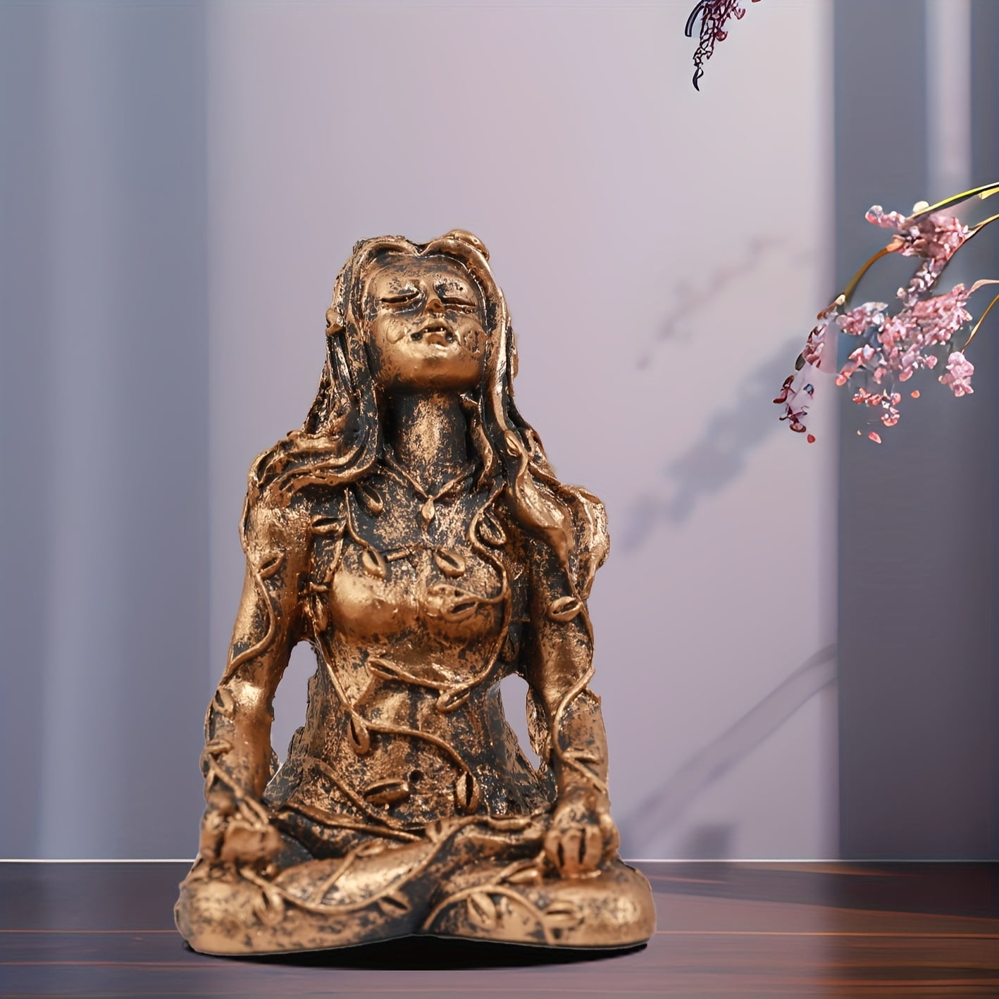 CUITING Fantasy Resin Statue of a Benevolent Earth Goddess A Decorative ...