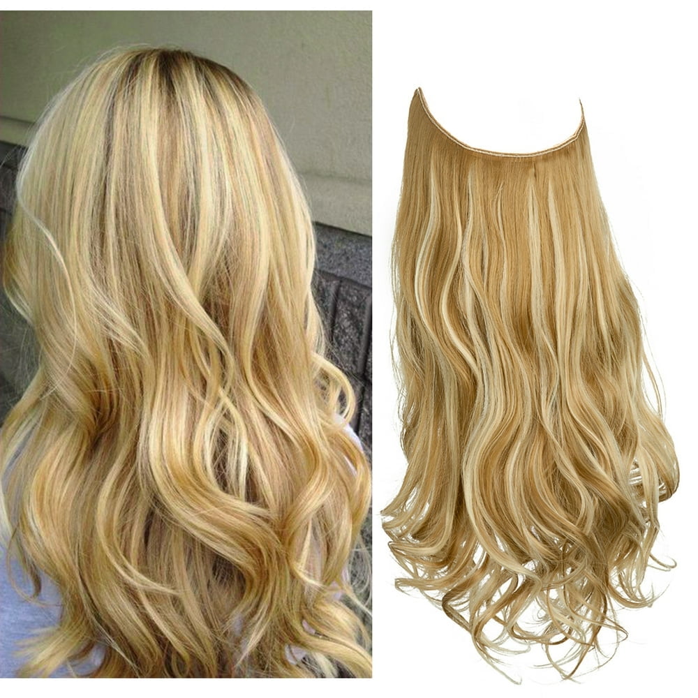 CUITING Invisible Wire Hair Extensions Synthetic 18 Inch Adjustable ...