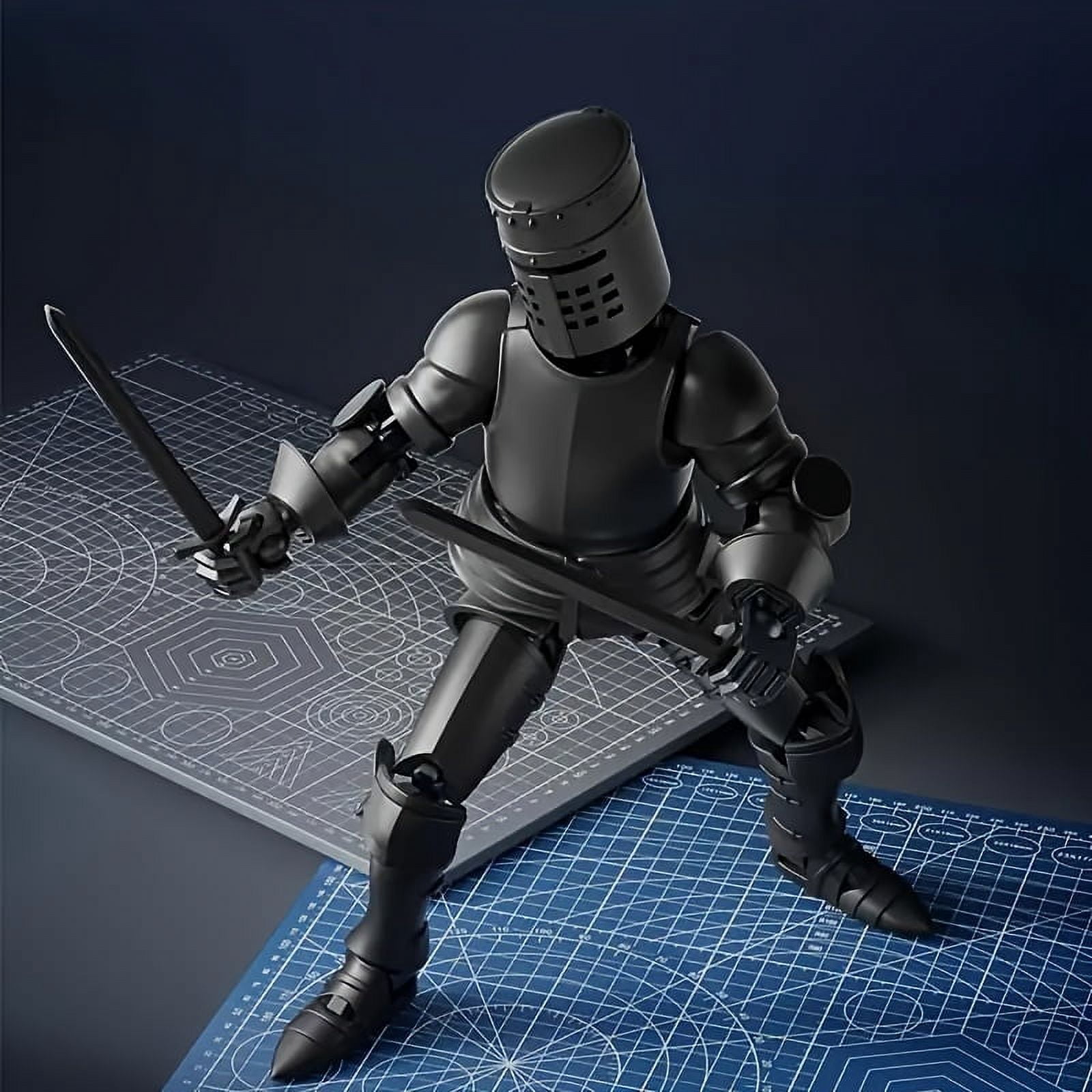 CUITING Medieval Soldier Action Figure Articulated Knight Collectible ...