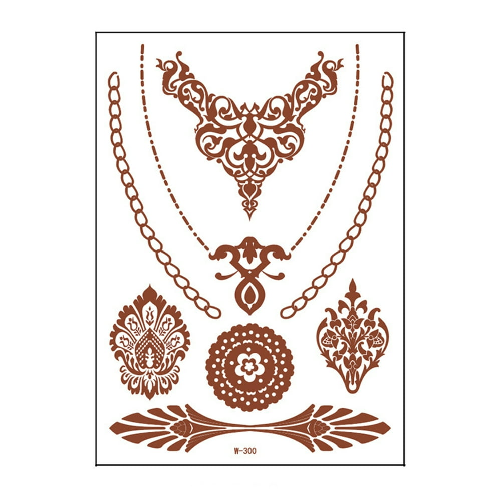 CUITING Red Brown Lace Tattoo Sticker Water Transfer Tattoo Sticker ...