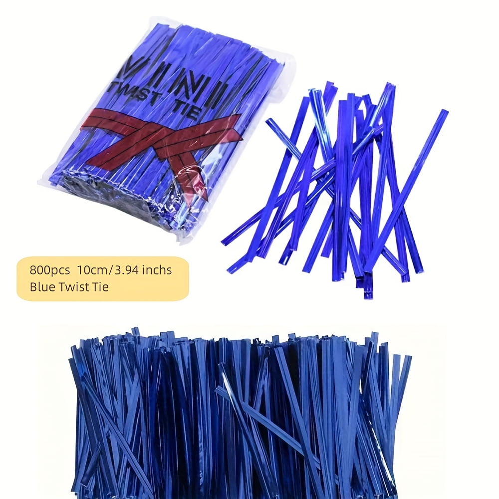 CUITING Value Pack 800pcs-10cm/3.49Inchs Colored PET Metallic Twist ...