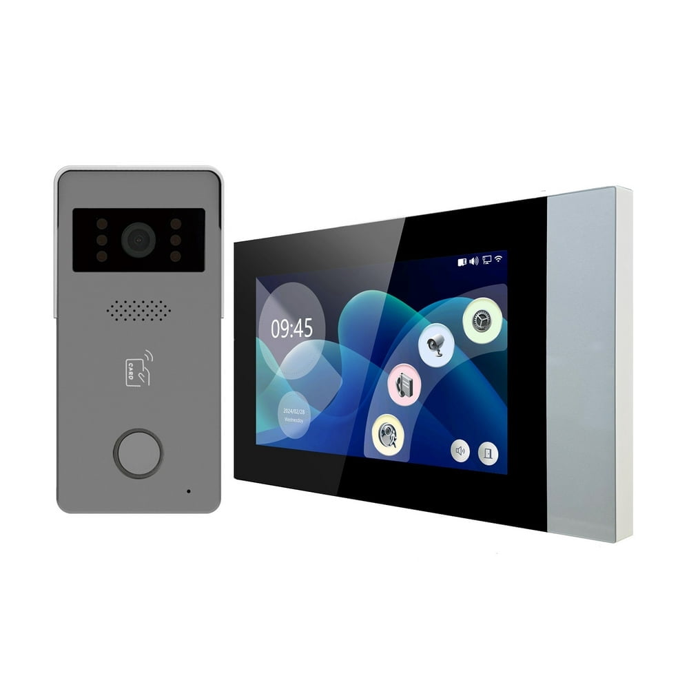 CUITING Video Doorbell Intercom System 7 Inch LCD Touch Screen Monitor ...