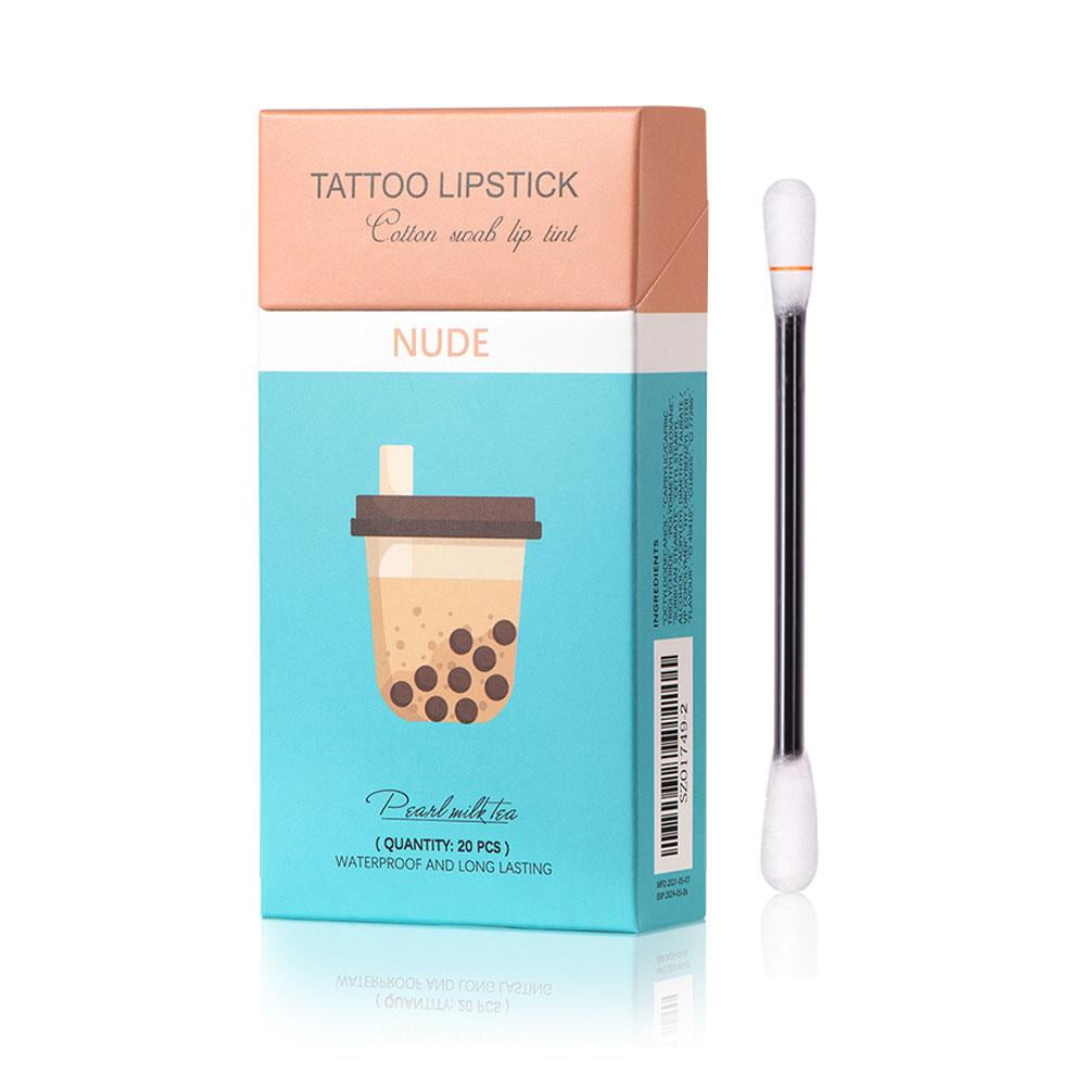 CUJM 20 New Cotton Swab Disposable Lip Stain Tattoo Lipstick Set ...