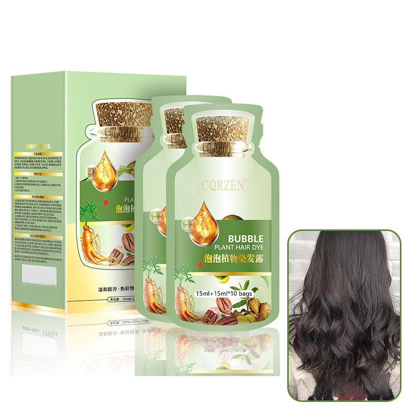 CUJM Natural Plant Bubble Hair Dye Household Long-lasting Hair Color ...
