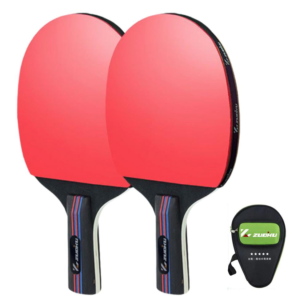 CUJMH Professional Table Tennis Rackets,Double Sided Rubber Paddle ...
