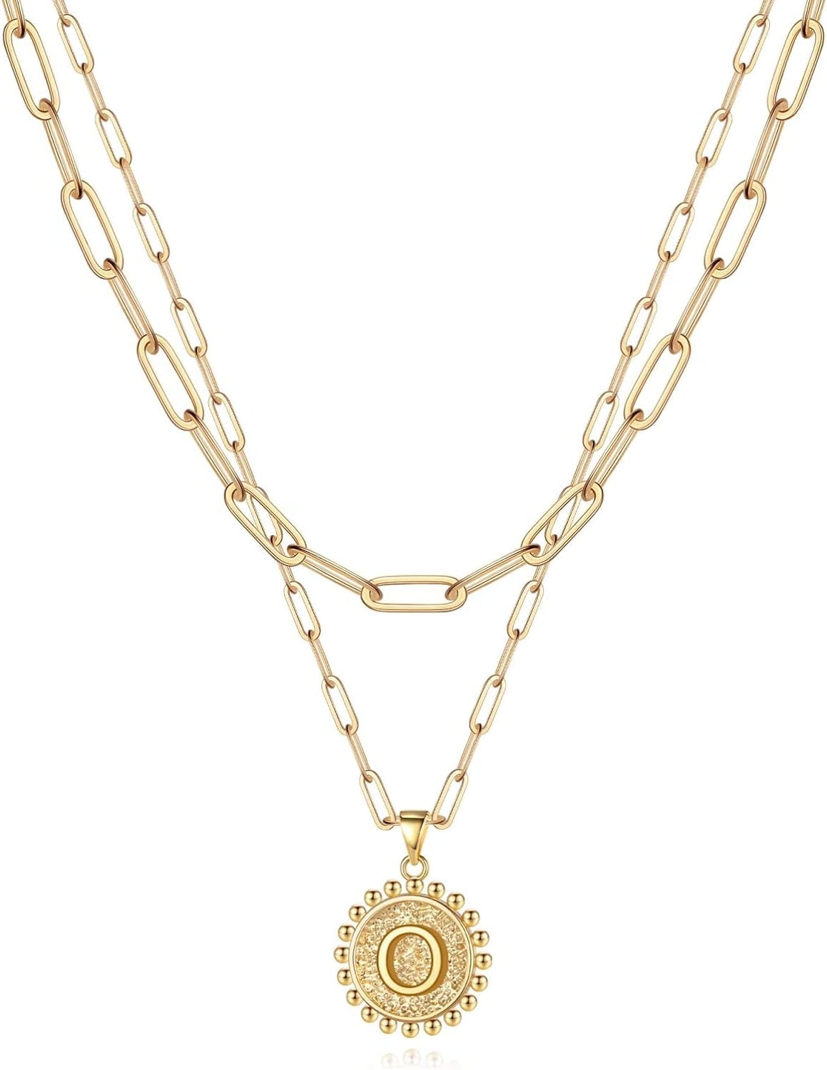 CUKIXA Gold Initial Necklaces for Women, 14K Gold Plated Dainty ...