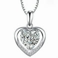 CUKIXA Silver Plated Necklace for Women - Square Cut Cubic Zirconia ...