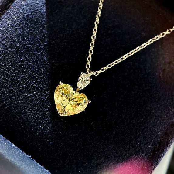 CUKIXA Silver Plated Necklace for Women - Square Cut Cubic Zirconia ...