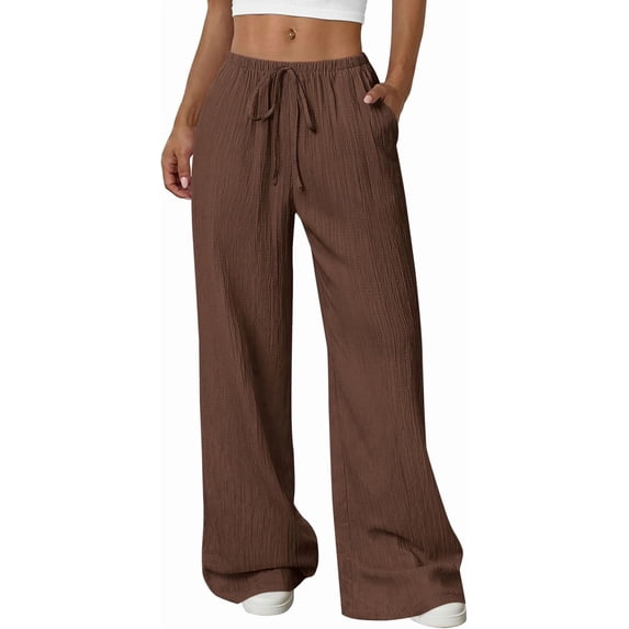 CUKOLSXA Womens Wide Leg Pants Womens Palazzo Pants Flowy Pants for ...