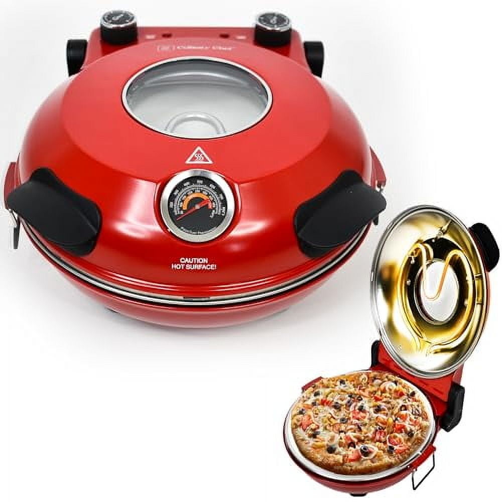 CULINARY CHEF Electric Pizza Oven with Ceramic Stone, Viewing Window ...