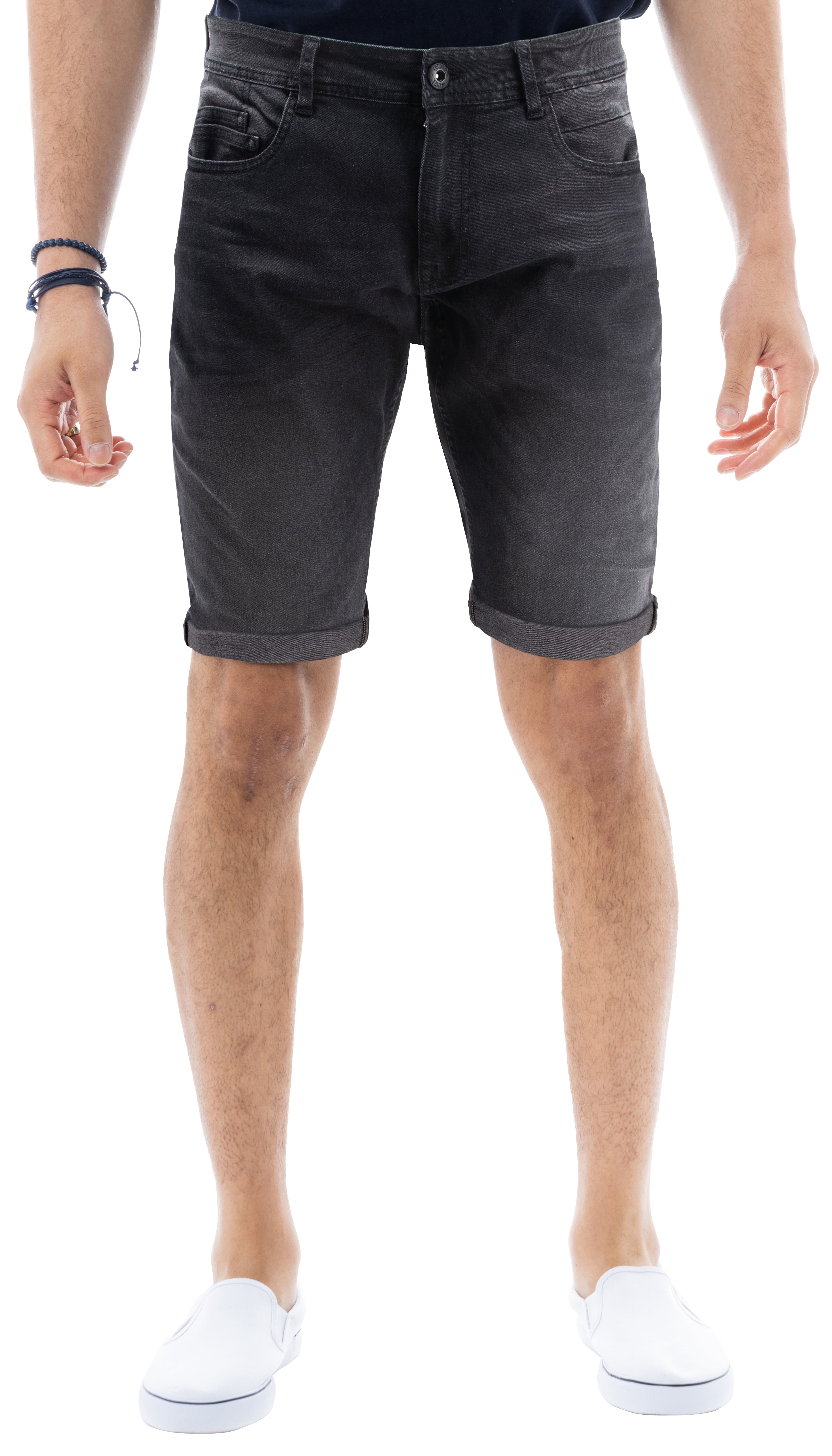 CULTURA Men's Denim Shorts Fashion Roll Up Slim Fit Modern Stretch Jean ...