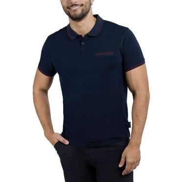 3-Pack Men's Regular-Fit Short Sleeve Pique Polo Shirts with Ribbed Collar & Armbands, Sizes S ...