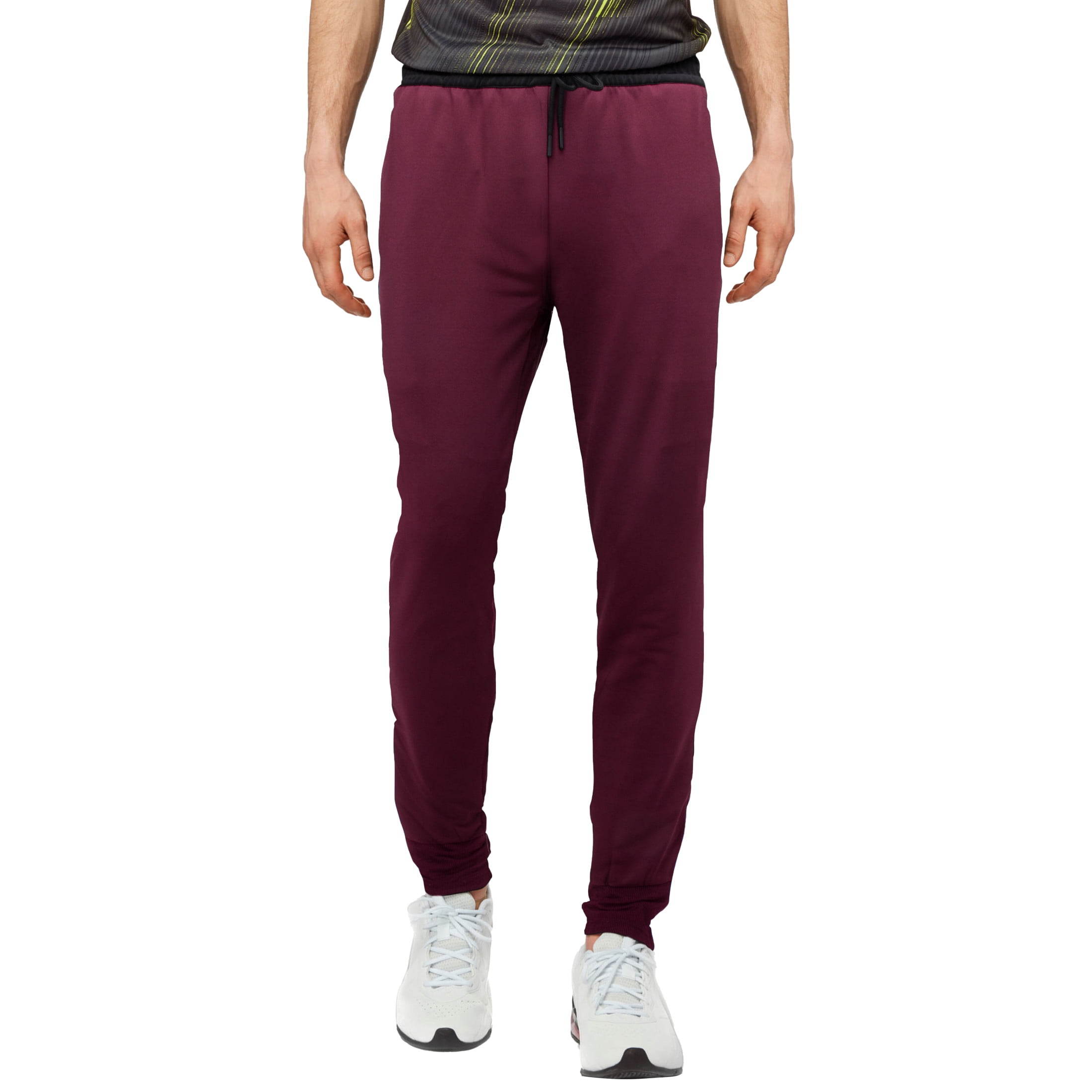 CULTURA AZURE Mens Tech Fleece Jogger, Oxblood/Black, L - Walmart.com