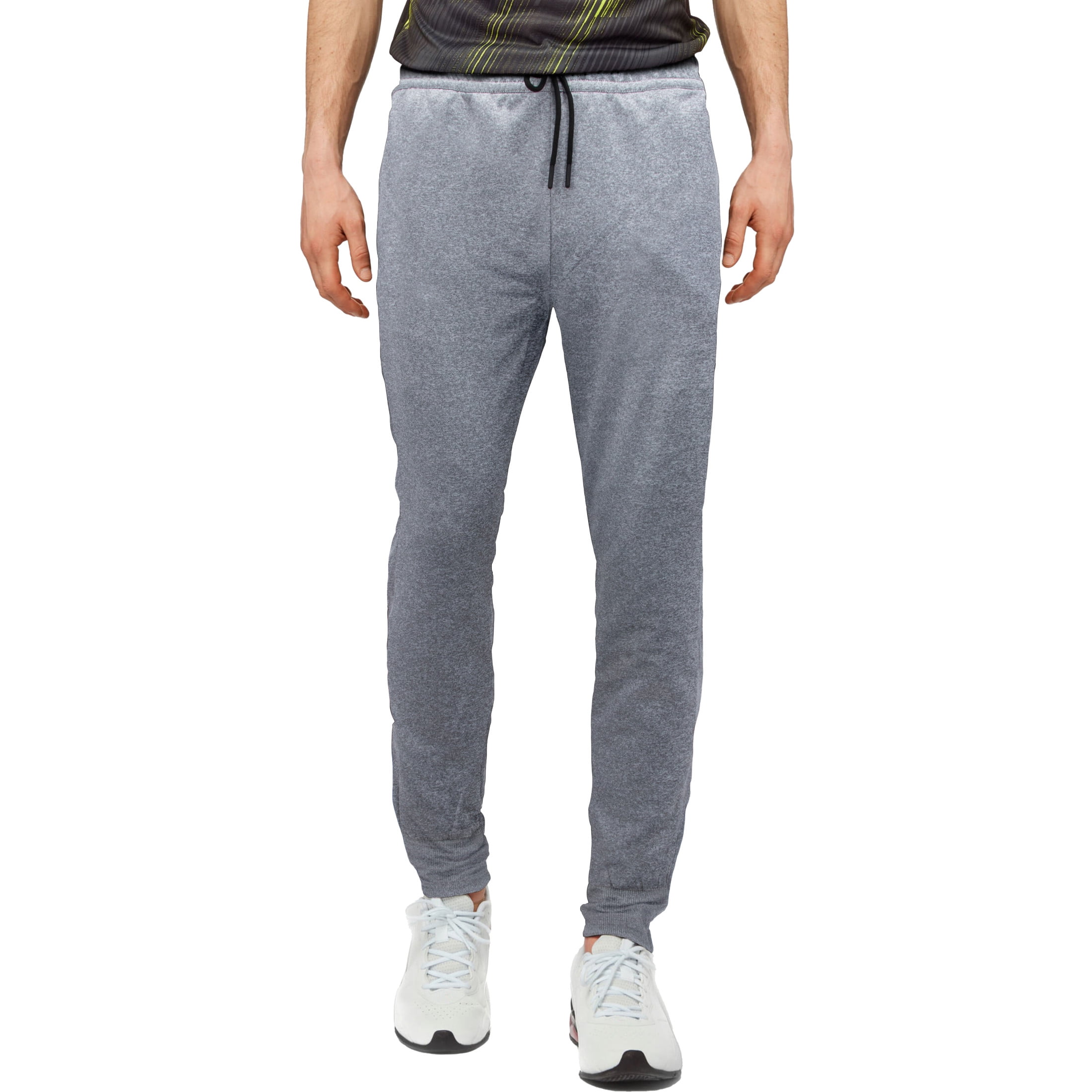 CULTURA AZURE Mens Zip Pocket Tech Fleece Jogger, Heather Grey/Black ...