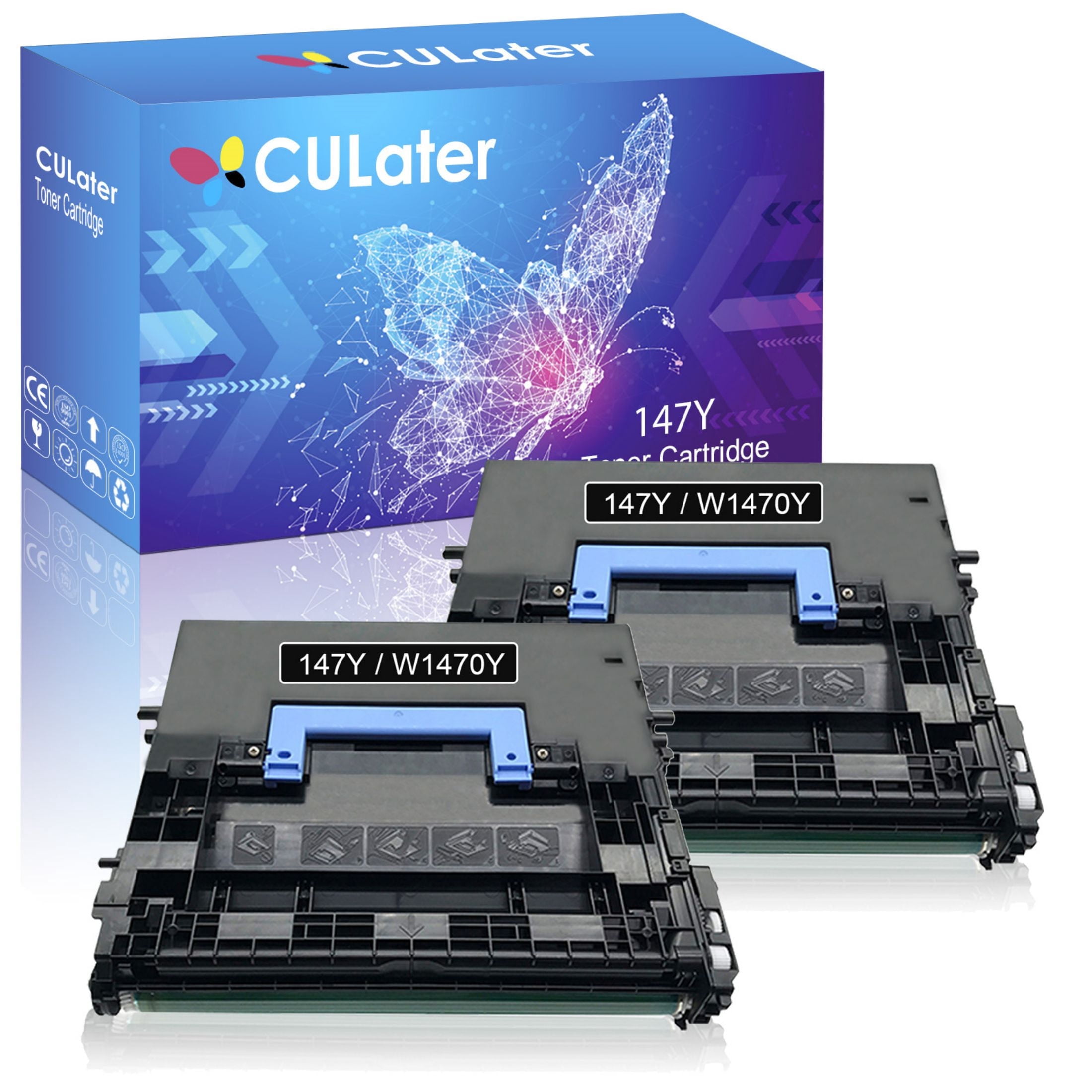 CULater 147Y W1470Y Black Extra High Yield Compatible Toner Cartridge ...