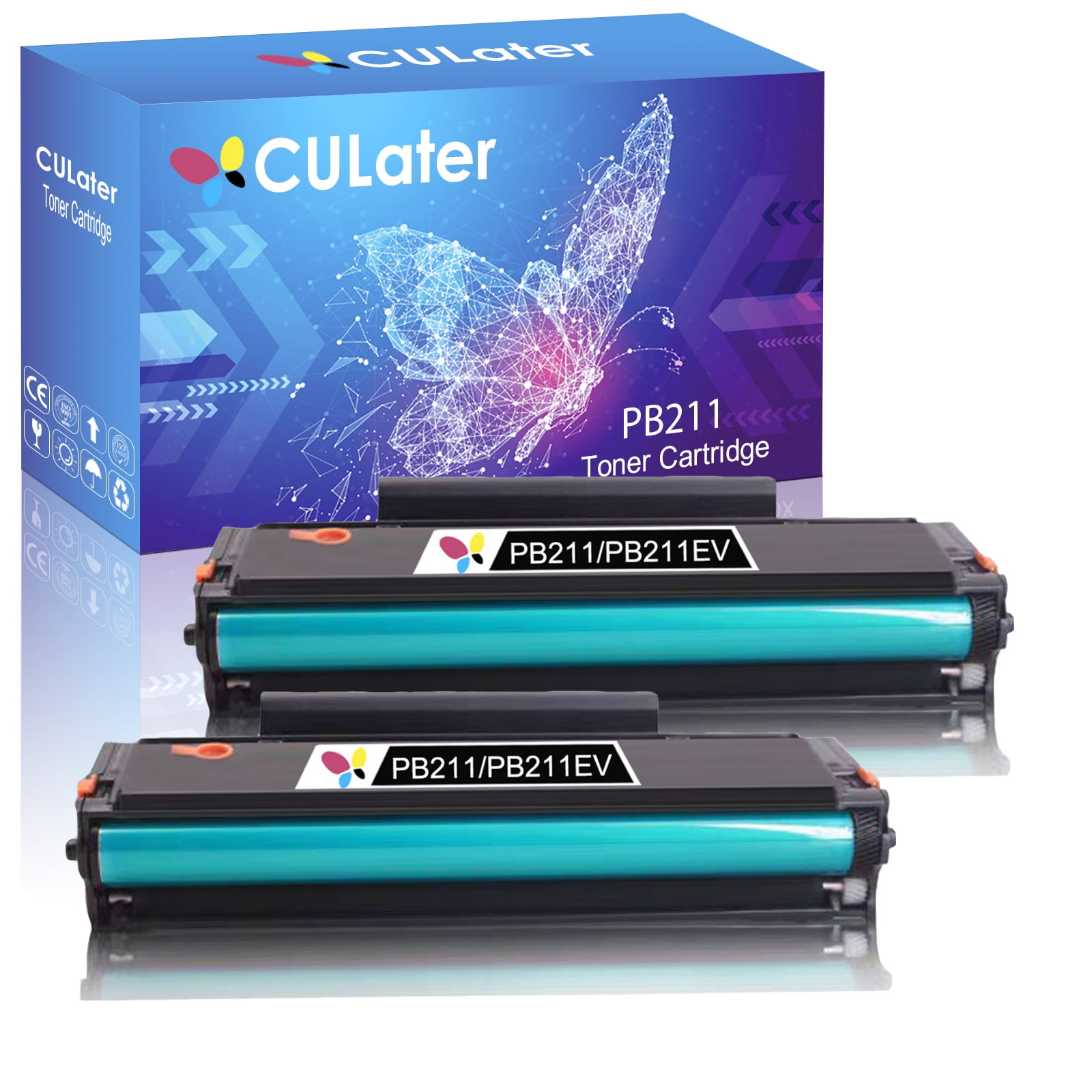 CULater PB-211 PB-211EV Compatible Toner Cartridge PB211 PB 211 PB 211EV Black Toner Replacement ...