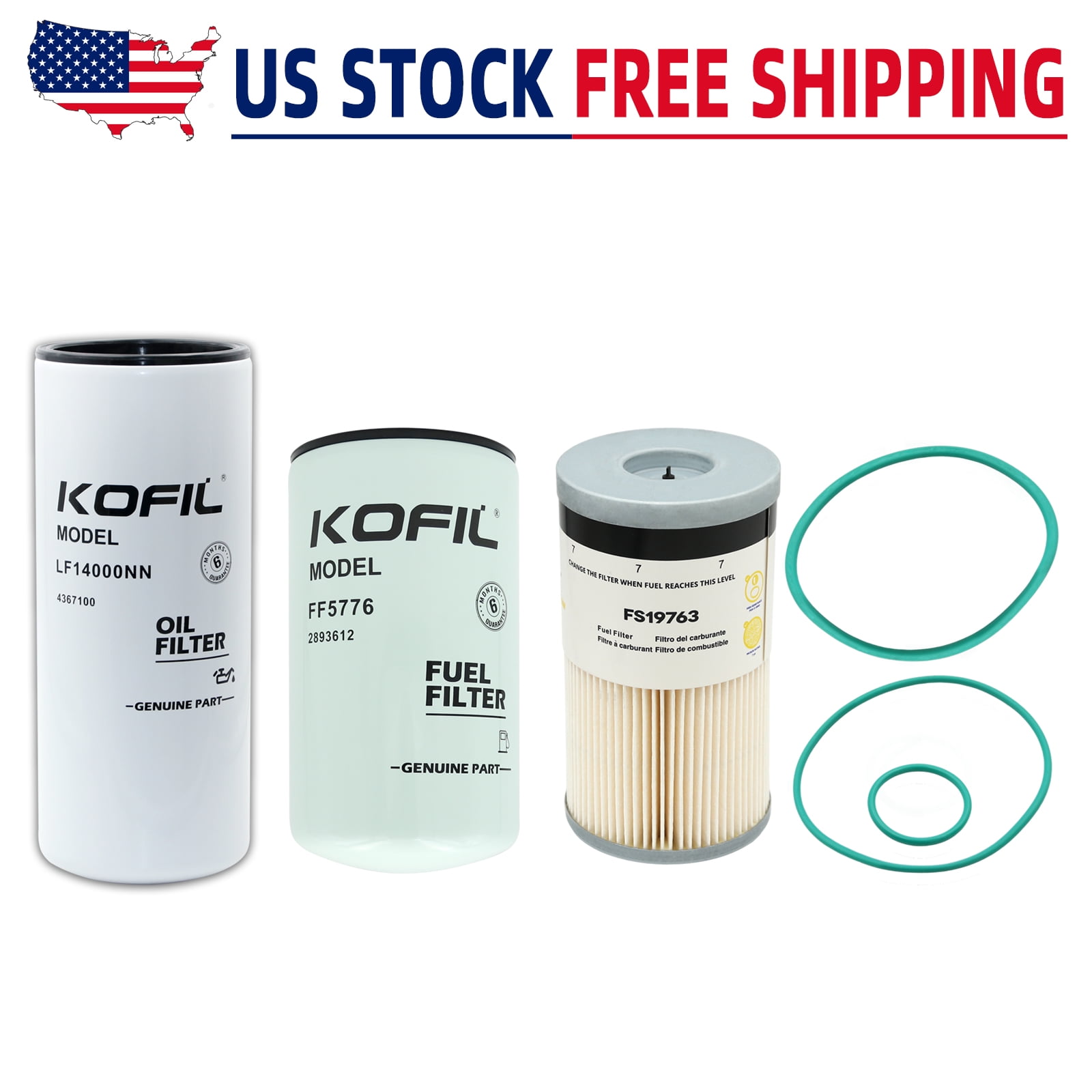 CUMMINS ISX15 OIL CHANGE KIT LF14000NN, FF5776, FS19763 - Walmart.com