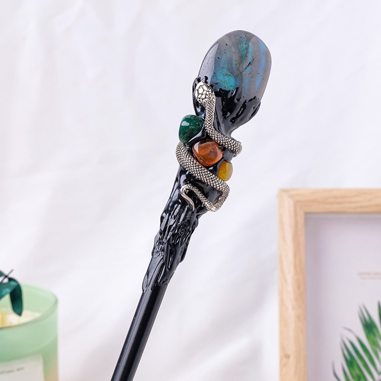 CUNlUDJ9 1 Pcs Natural Wand Handmade DIY Wand Scepter Witch Cane Arts ...